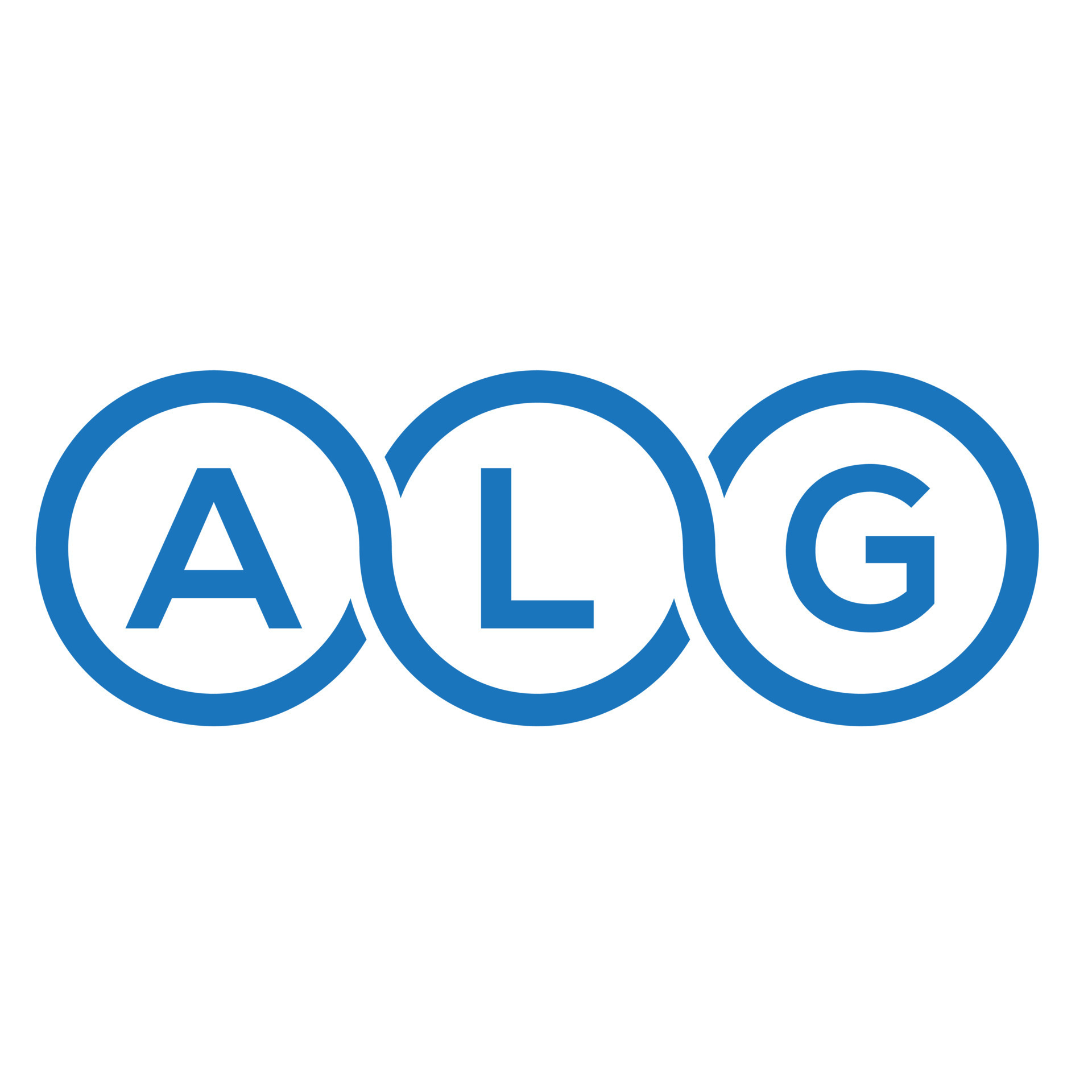 Alg Letter Logo Design On White Background Alg Creative Initials