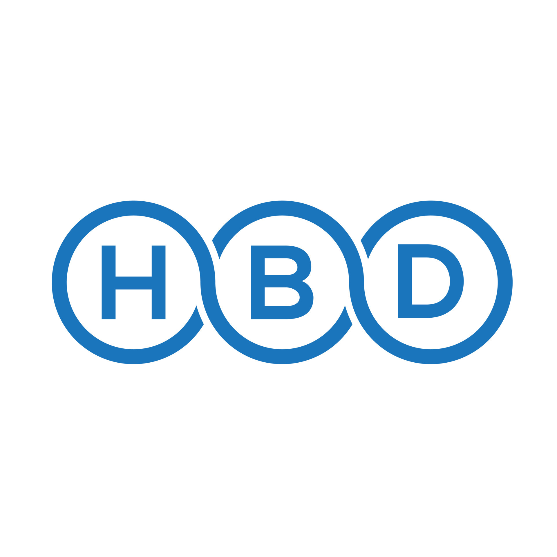 Hbd Letter Logo Design On White Background Hbd Creative Initials Letter Logo Concept Hbd
