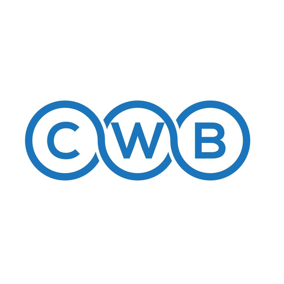 Cwb Letter Logo Design On Black Backgroundcwb Creative Initials Letter Logo Conceptcwb Vector