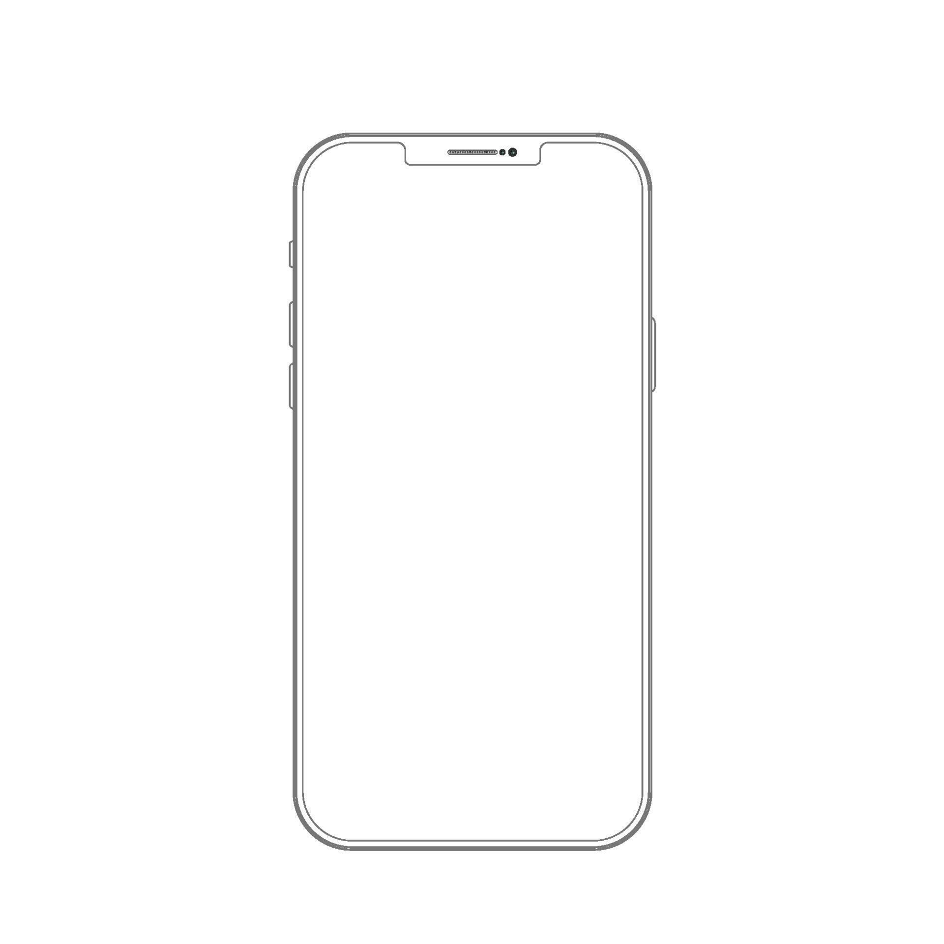 Outline drawing smartphone. Elegant thin line style design 7202770 ...