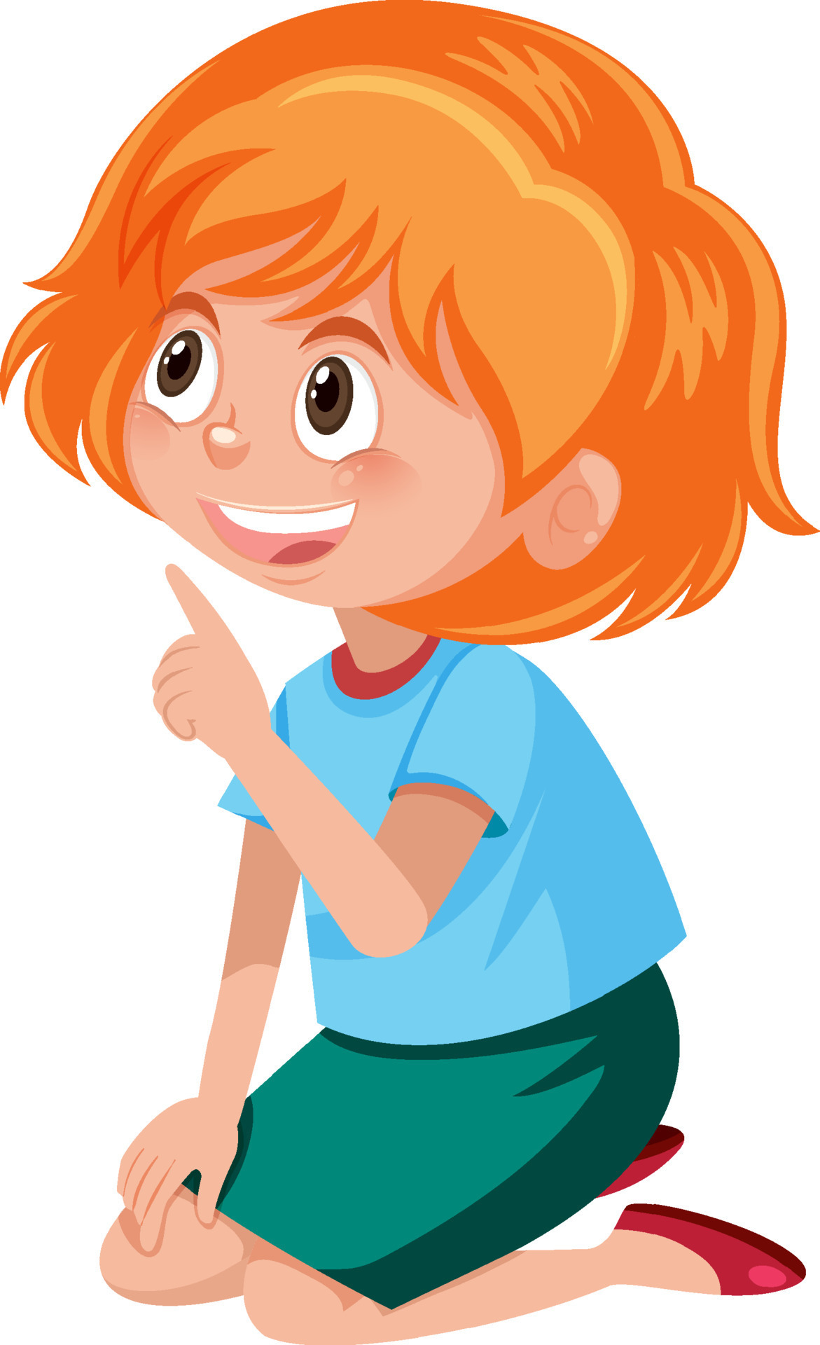 Cute girl pointing finger up 7207386 Vector Art at Vecteezy Cute girl pointing finger up 7207386 Vector Art at Vecteezy