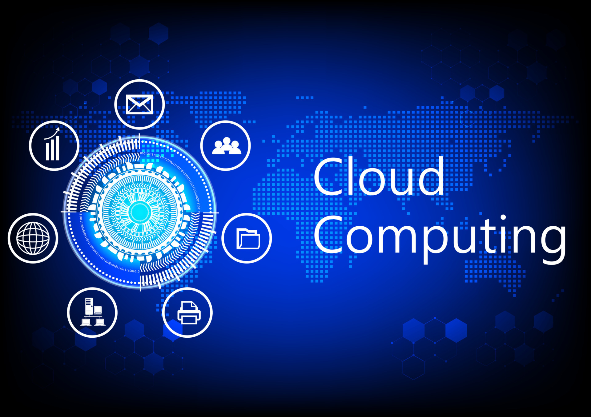 Graphics Diagram Cloud Computing Concept Infrastructure Link Access