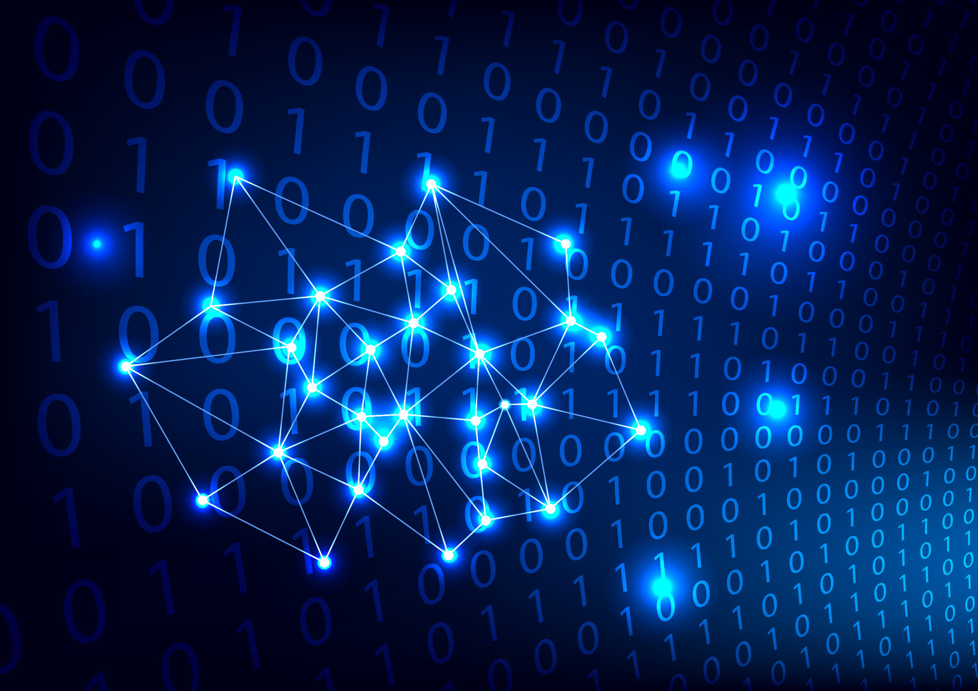 graphics design illustration digital circuit with binary coded decimal ...