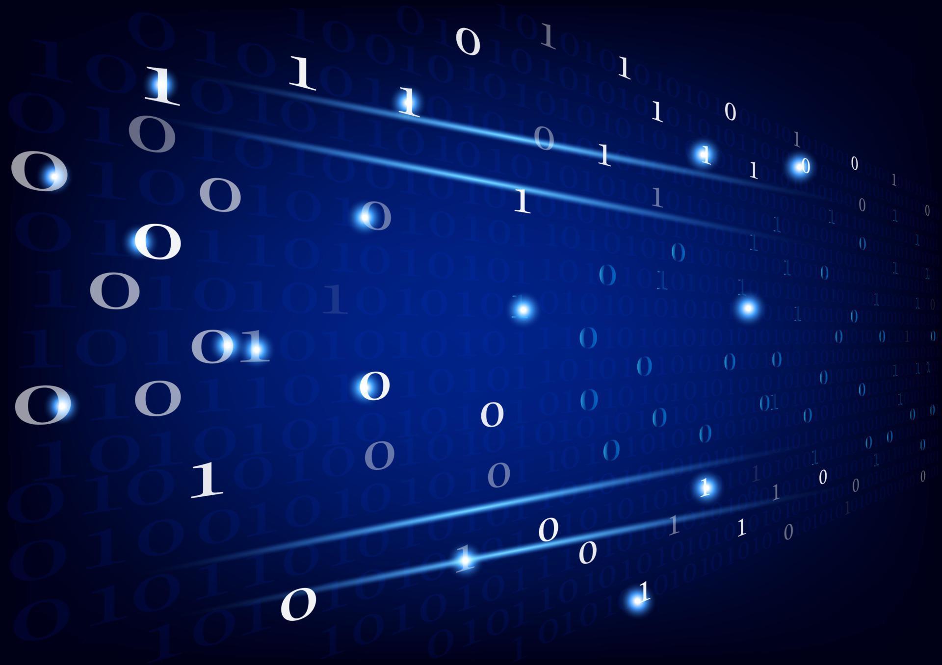 Binary code assigns 0 1 from binary number system system vector ...