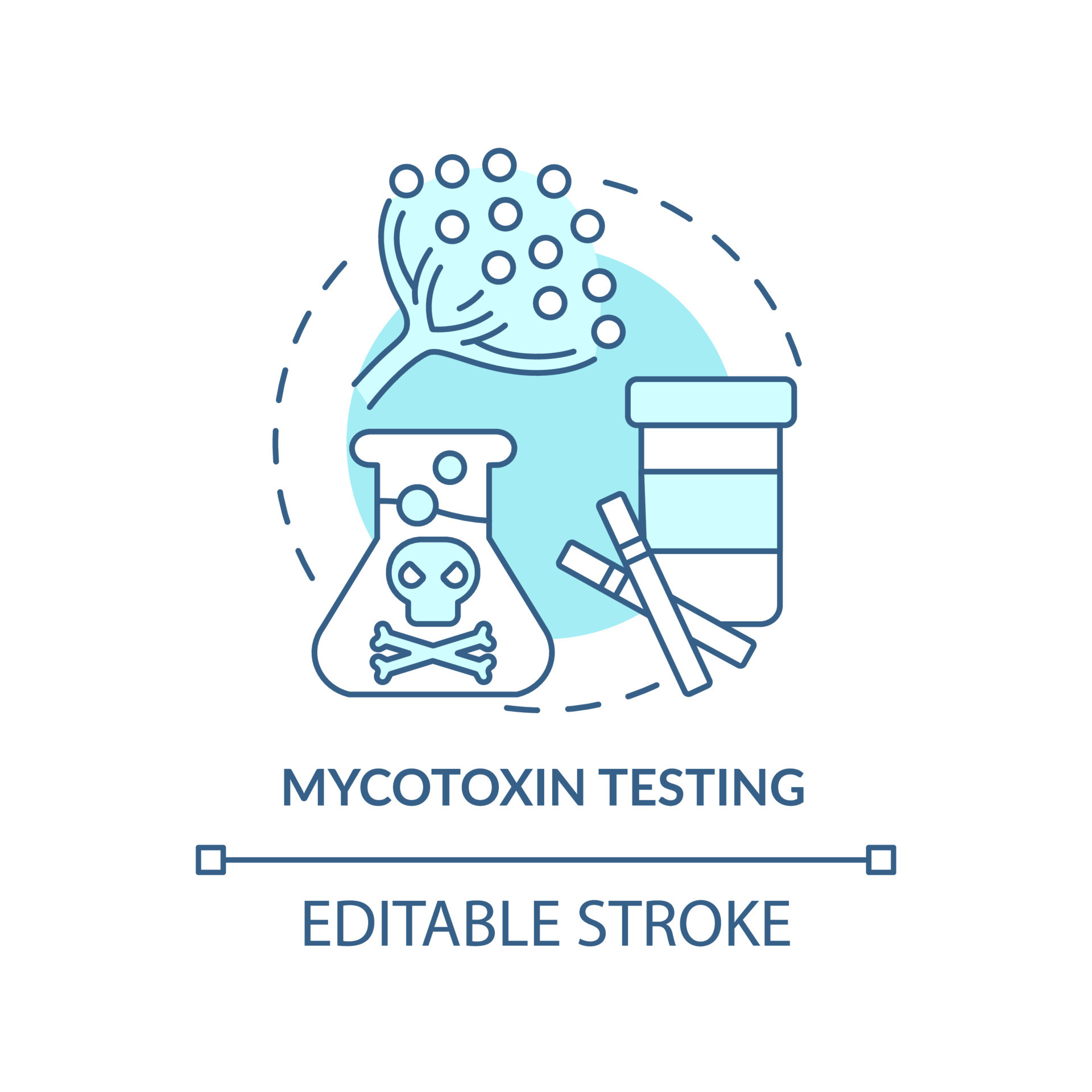 Mycotoxin testing turquoise concept icon. Nutritional testing abstract ... Mycotoxin testing turquoise concept icon. Nutritional testing abstract ...