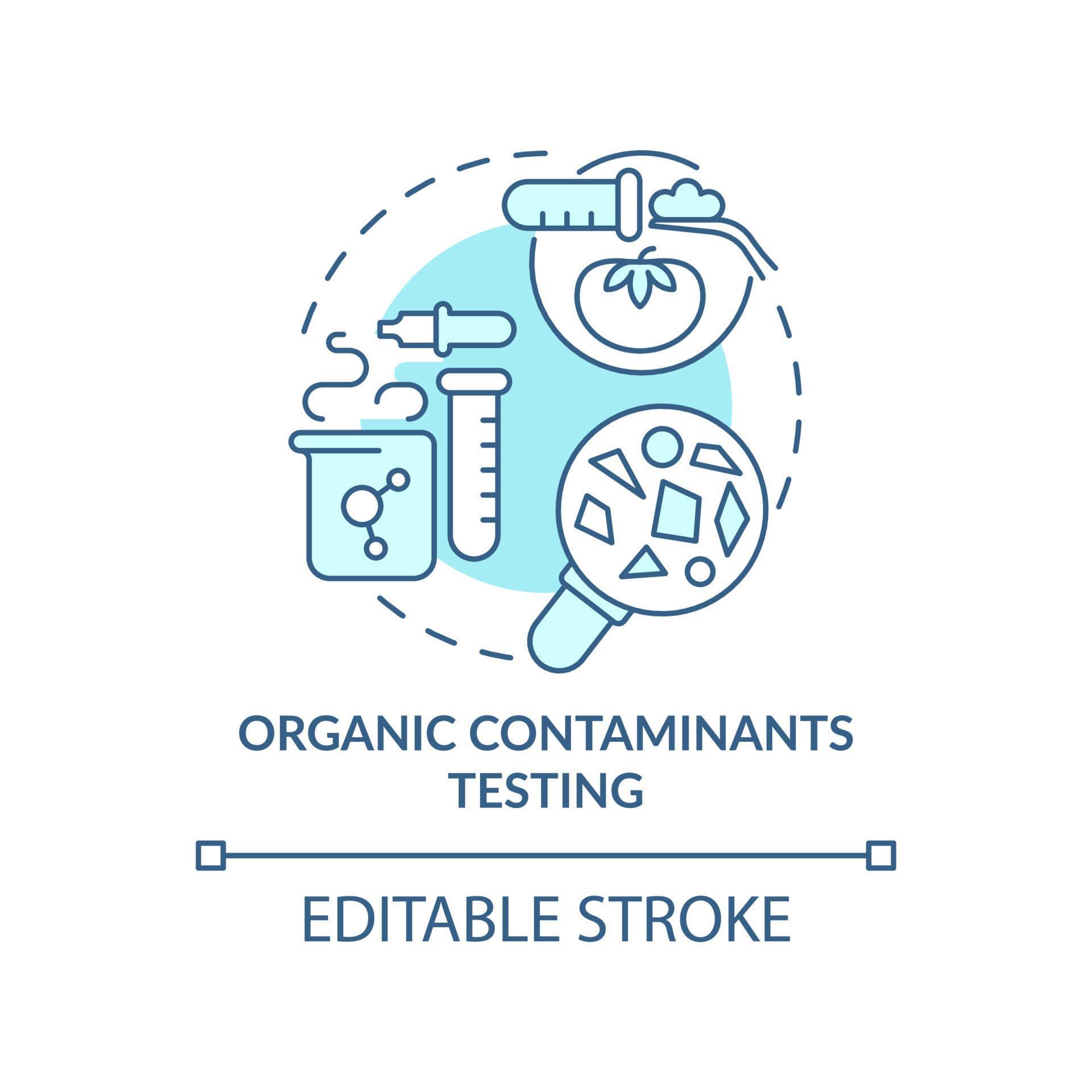Organic Contaminants Testing Turquoise Concept Icon Analysis Service