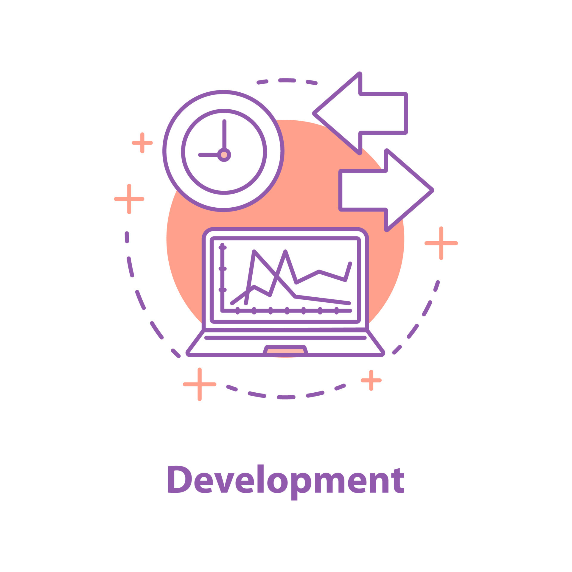 Development Concept Icon Product Testing Idea Thin Line Illustration Project Realization