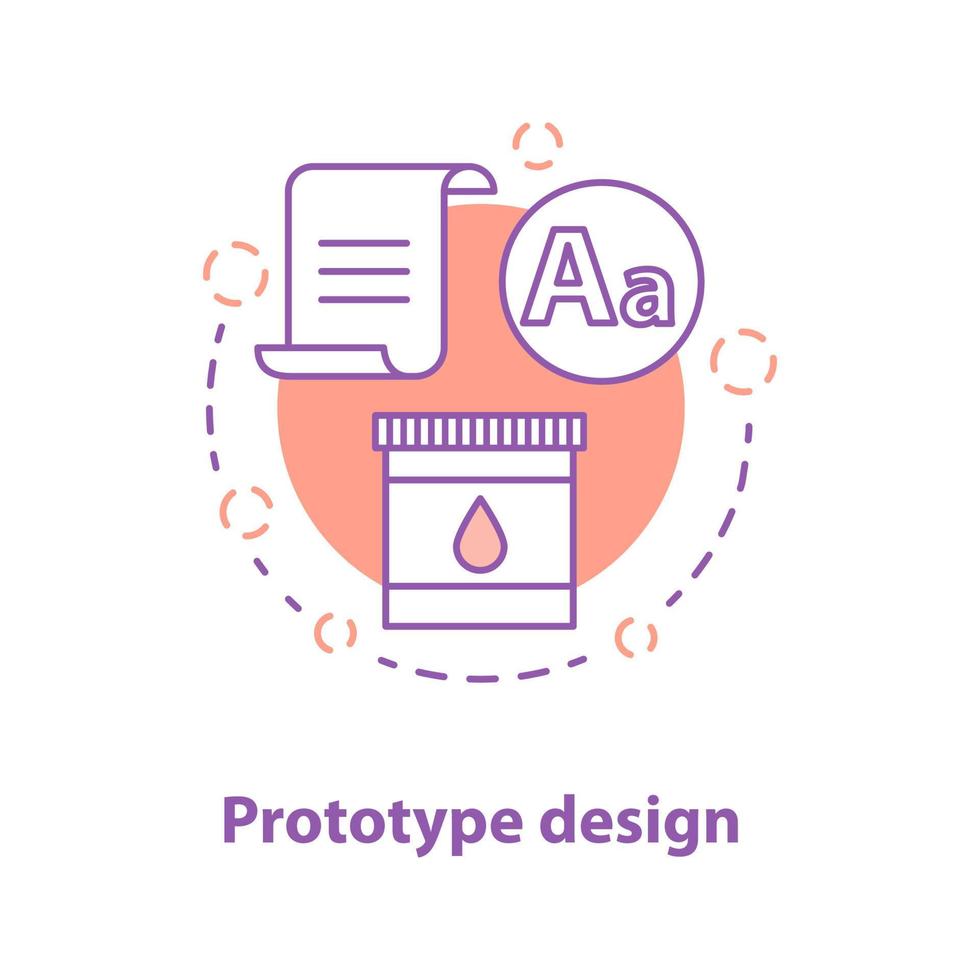 Prototype Design Concept Icon Project Realization Idea Thin Line Illustration Graphic Design