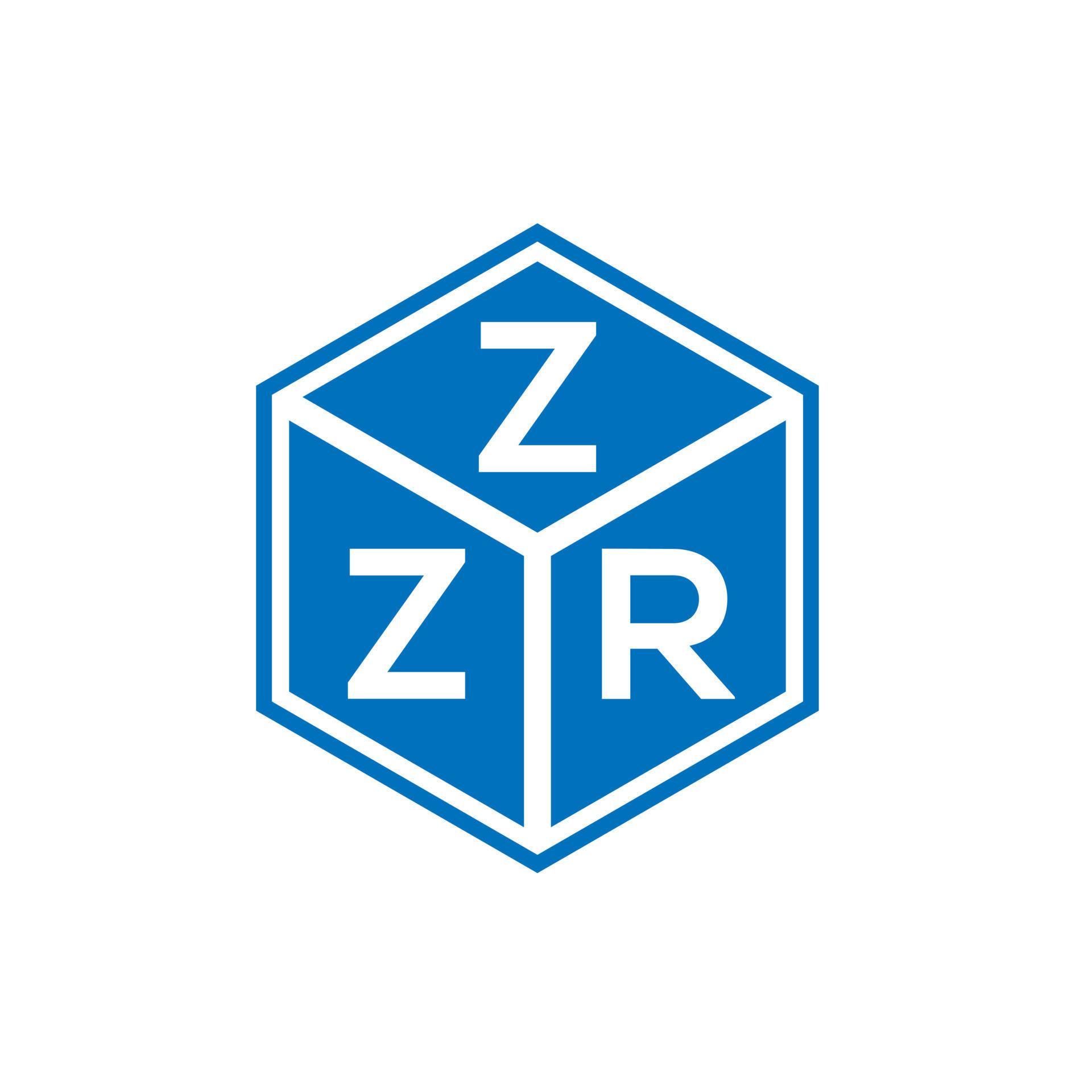 ZZR letter logo design on white background. ZZR creative initials letter logo concept. ZZR ...