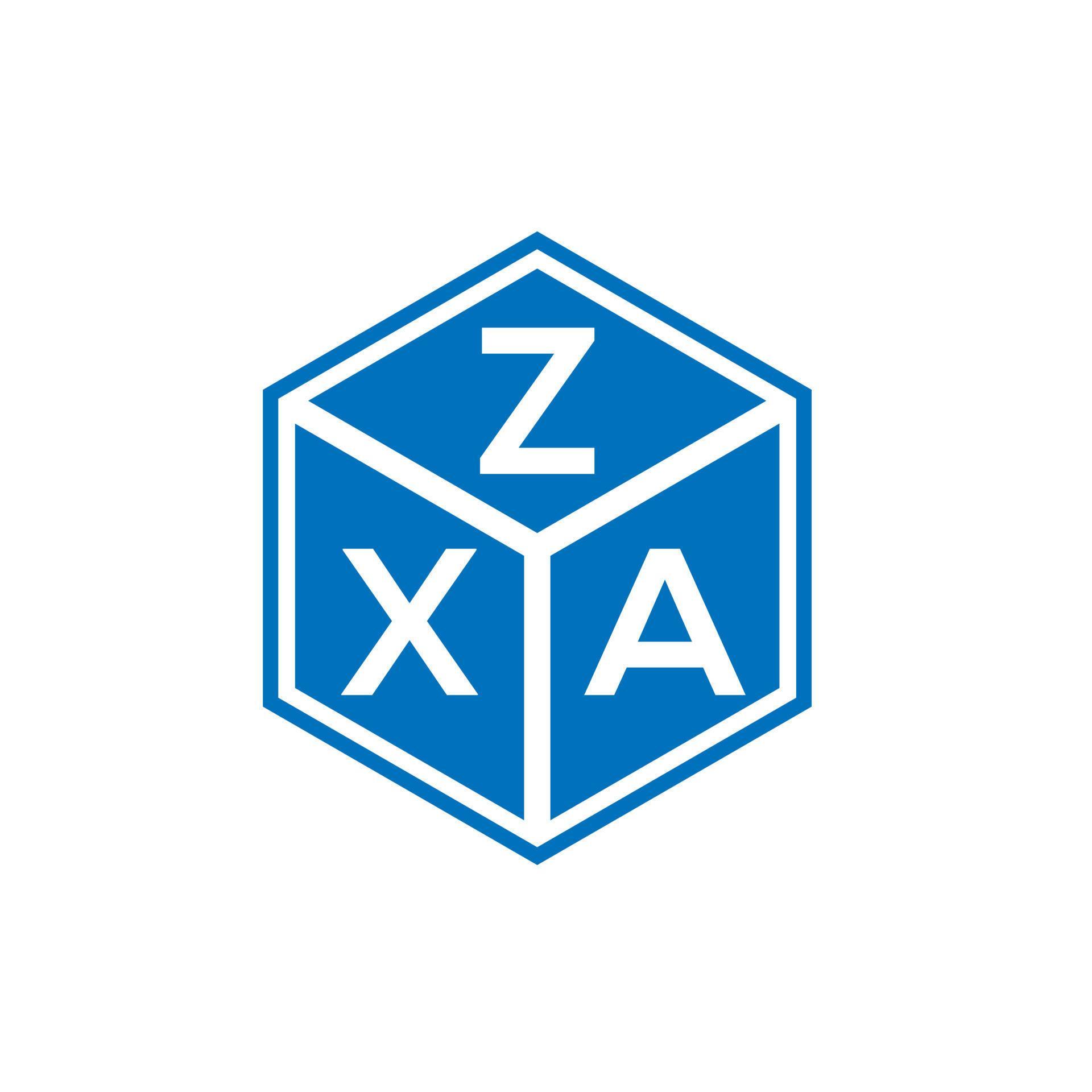 diseño de logotipo de letra zxa sobre fondo blanco. concepto de logotipo de letra inicial ...