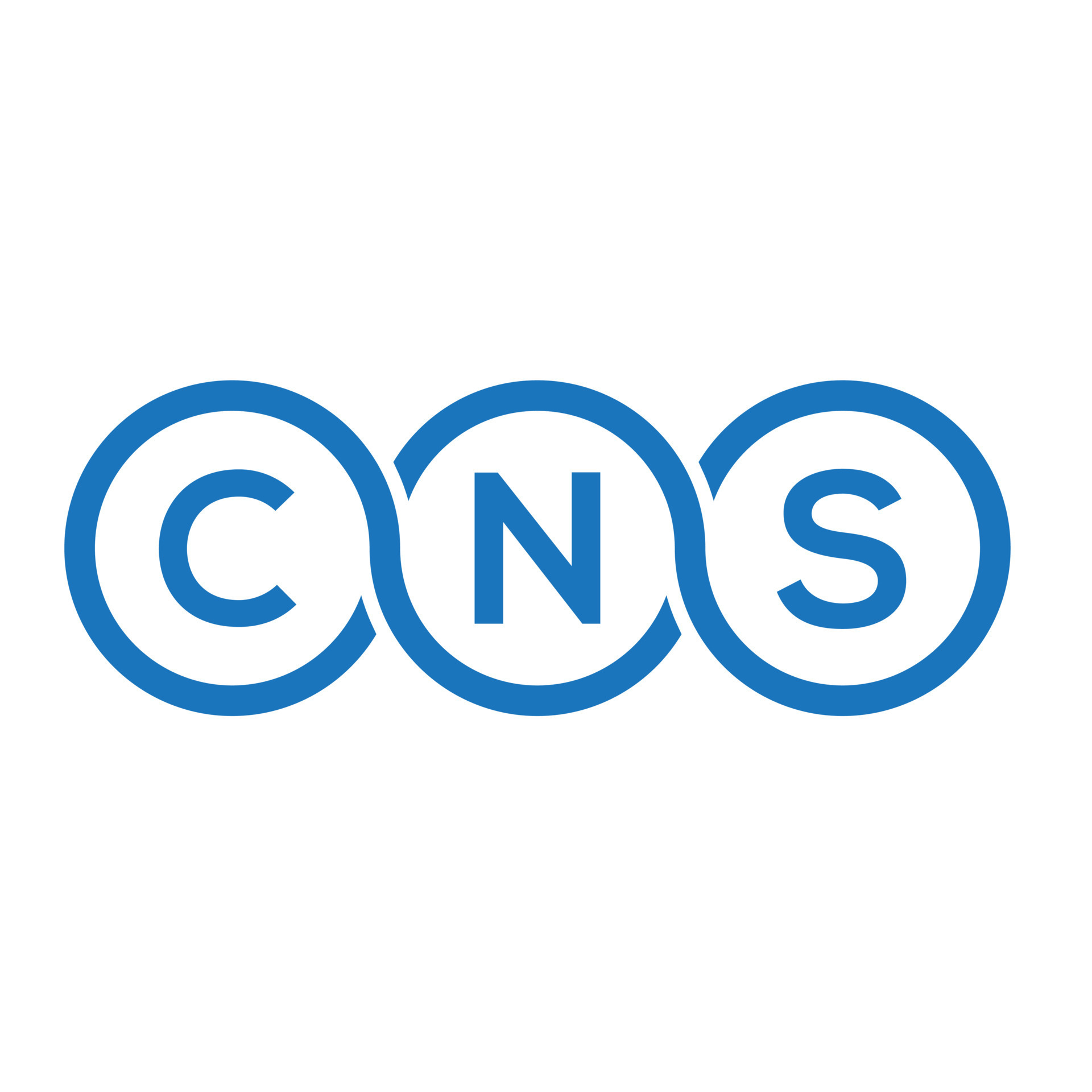 CNS letter logo design on white background. CNS creative initials ...
