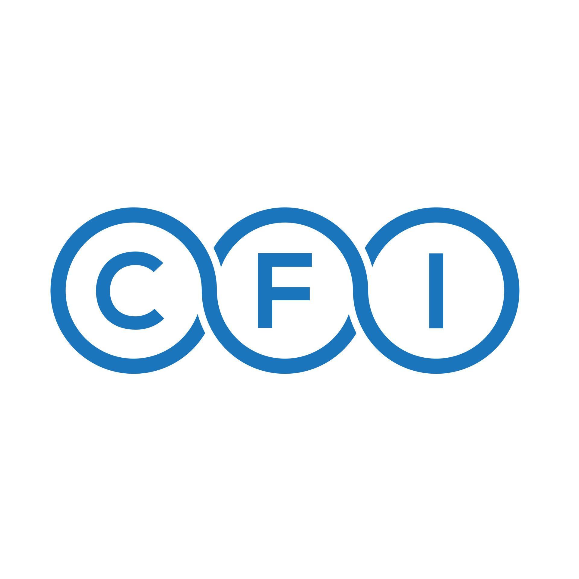 Cfi Letter Logo Design On White Background Cfi Creative Initials