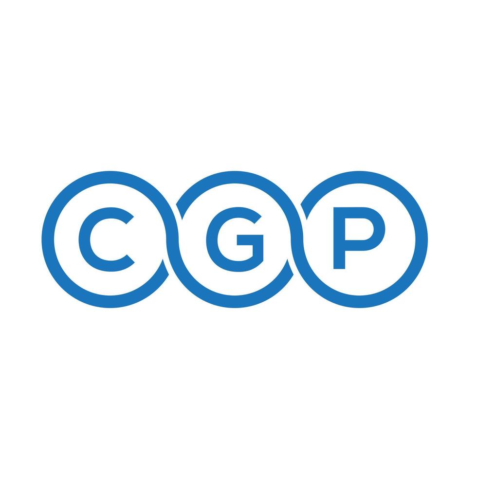 Cgp Letter Logo Design On White Background Cgp Creative Initials