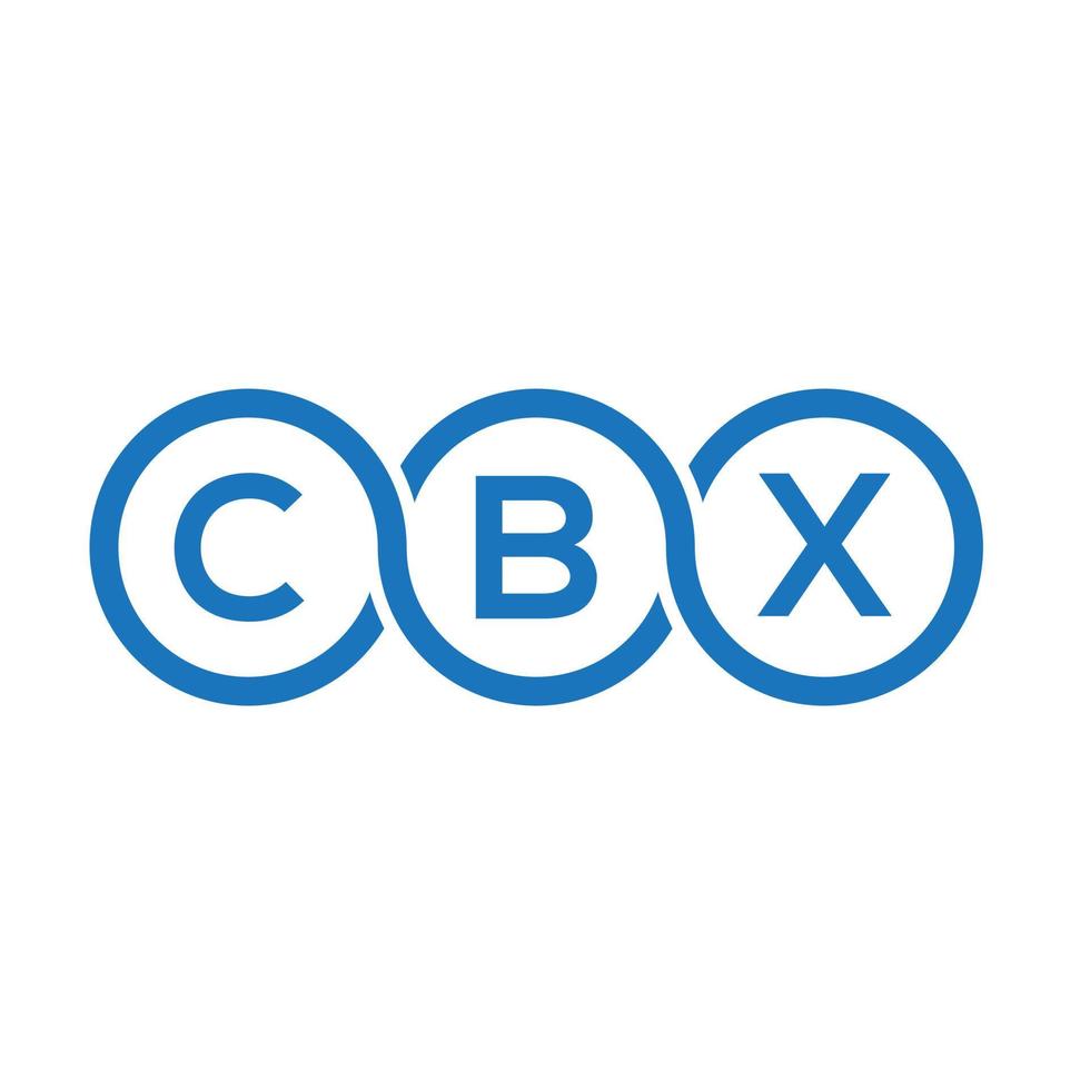Cbx Letter Logo Design On White Background Cbx Creative Initials