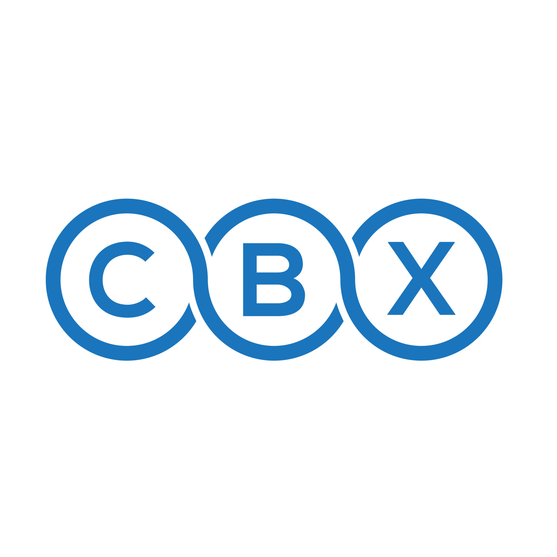 Cbx Letter Logo Design On White Background Cbx Creative Initials