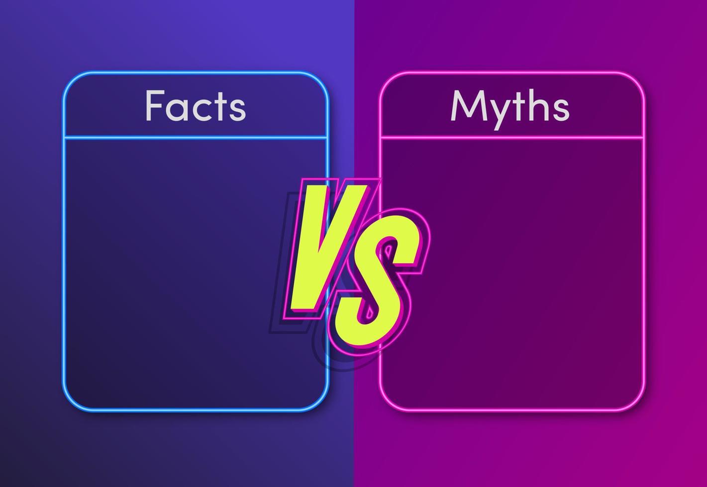 Facts vs myths neon style concept illustration 7225052 Vector Art at ... Facts vs myths neon style concept illustration 7225052 Vector Art at ...