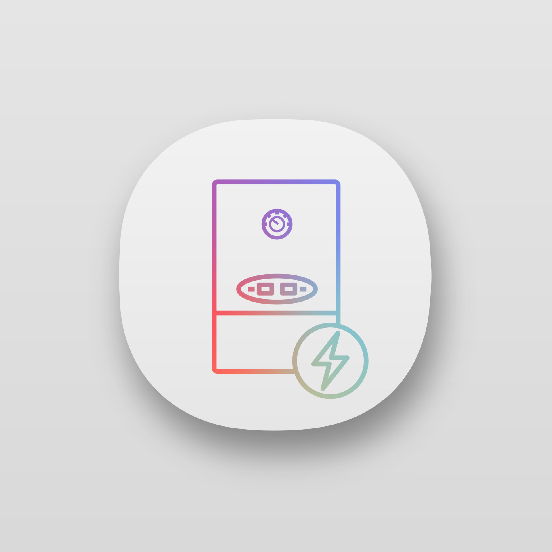 Electric Heating Boiler App Icon House Central Heater Heating System Ui Ux User Interface