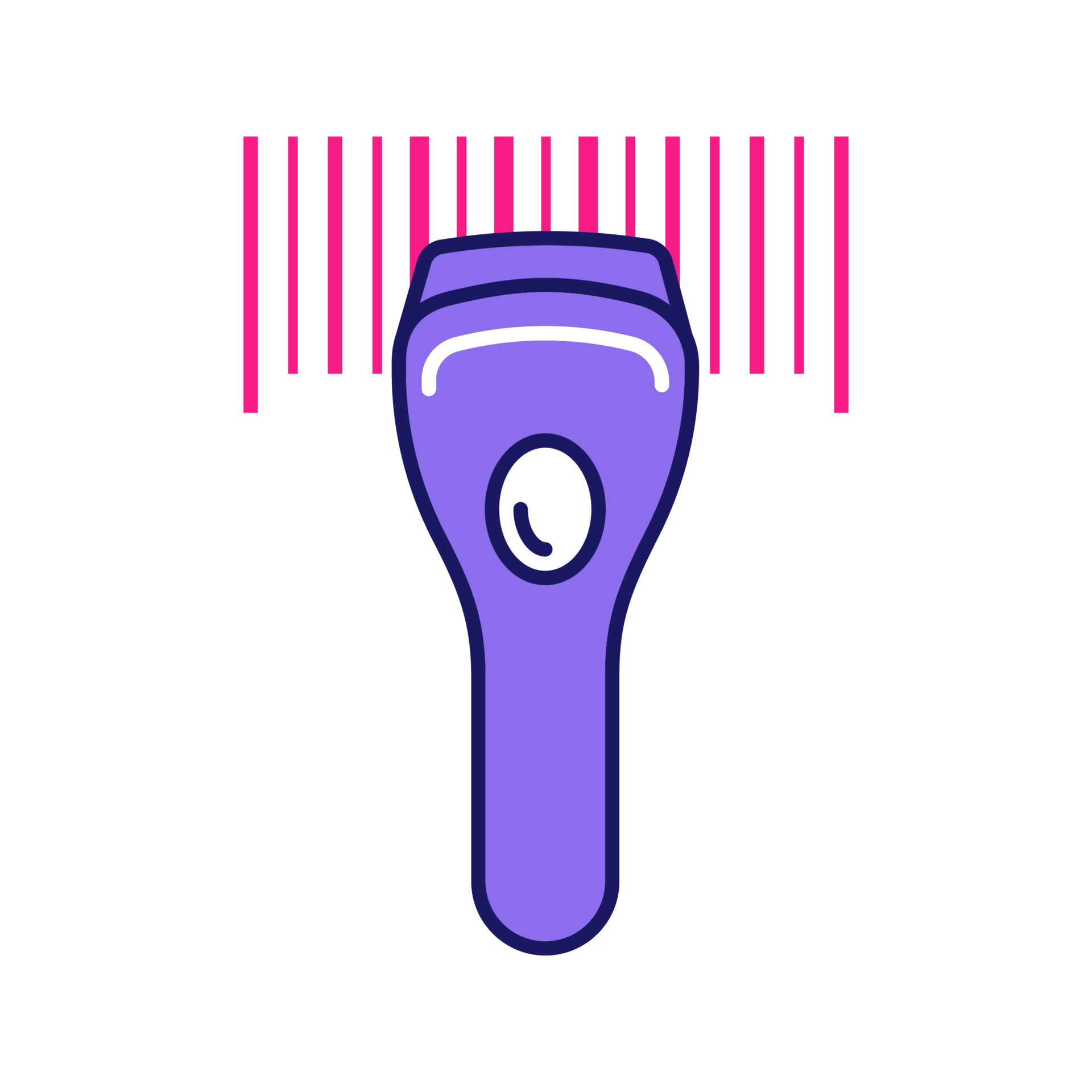 Barcode Scanning Color Icon Linear Barcode Handheld Scanner One Dimensional Code