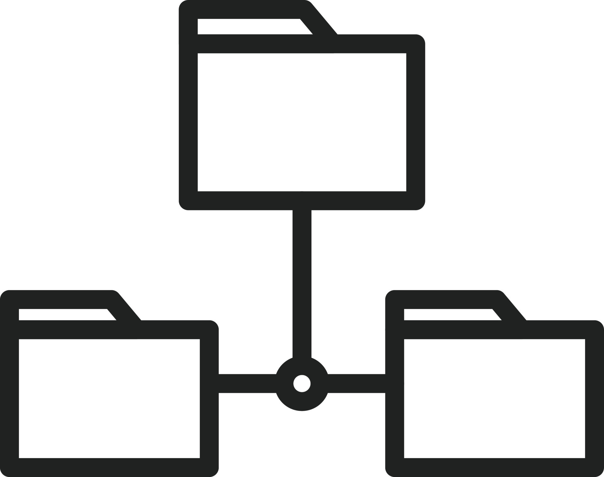 Folders Sharing Data Line Icon 7230268 Vector Art at Vecteezy