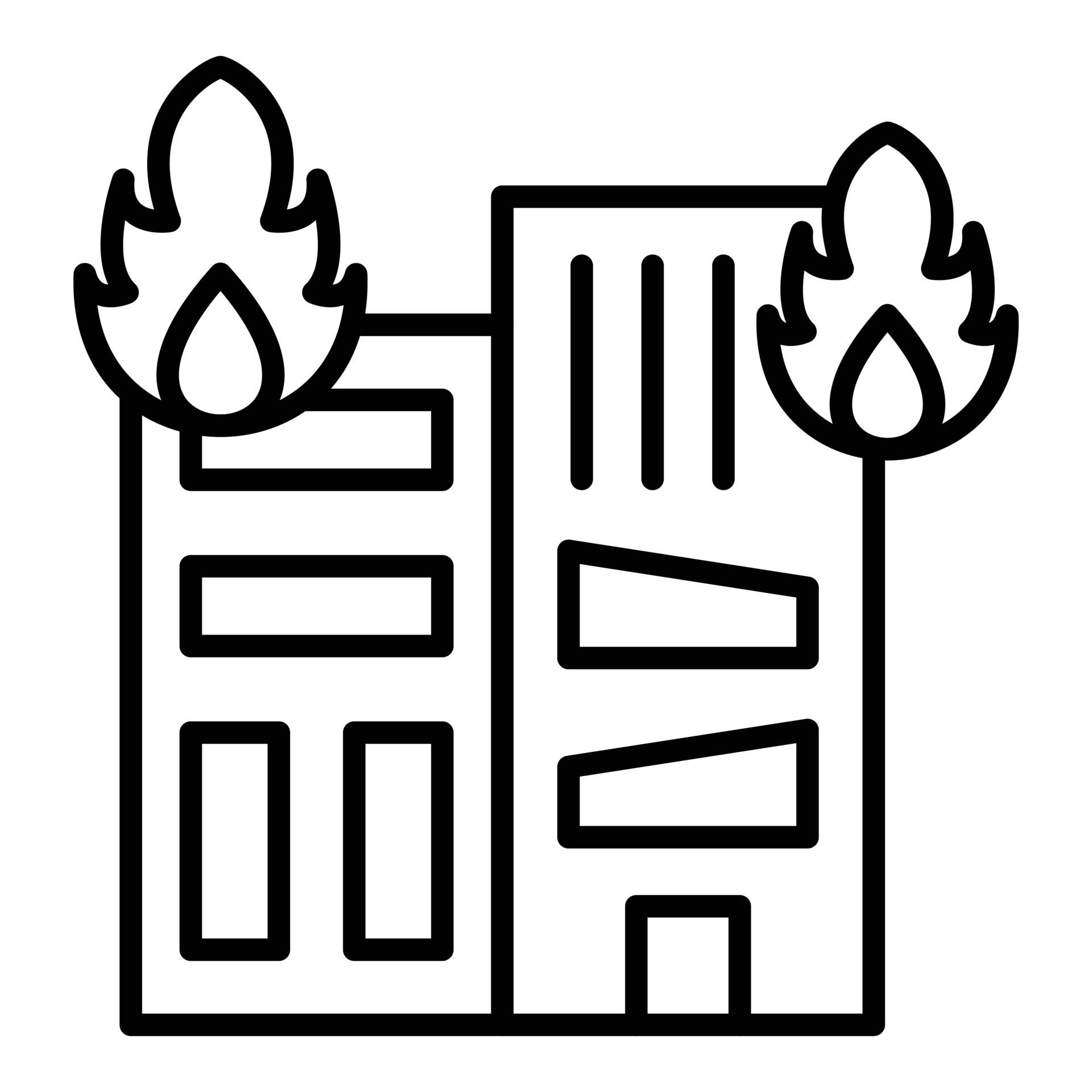 Building Fire Icon Style 7239626 Vector Art at Vecteezy