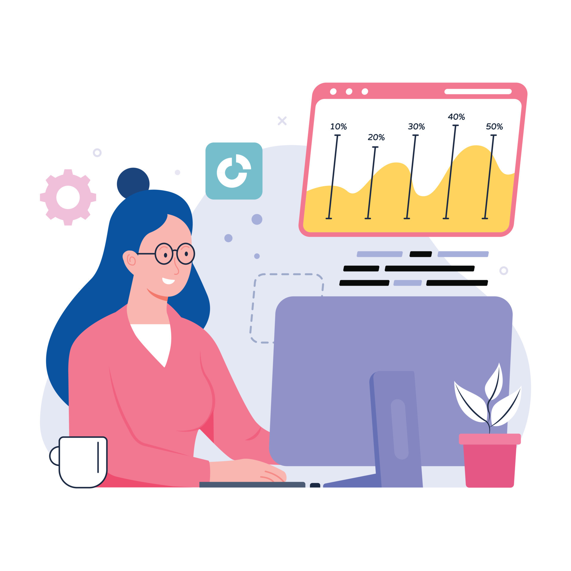 Person Monitoring Chart Flat Illustration Of Data Analysis 7241038 Person Monitoring Chart Flat Illustration Of Data Analysis 7241038