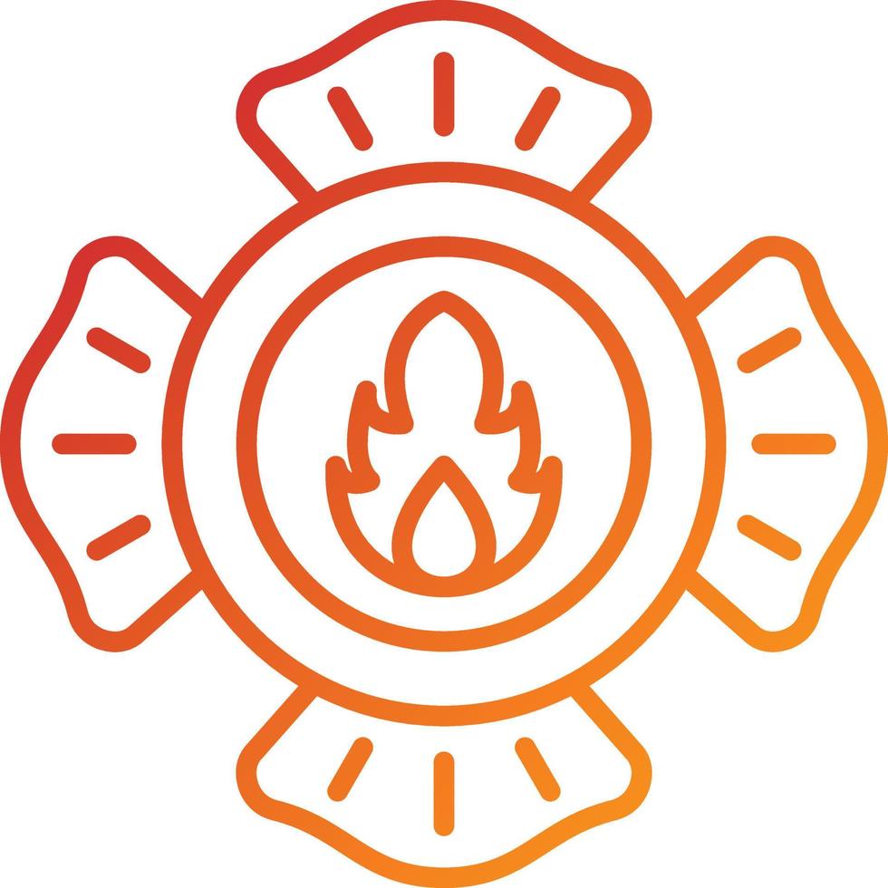 Firefighter Badge Icon Style 7241124 Vector Art at Vecteezy