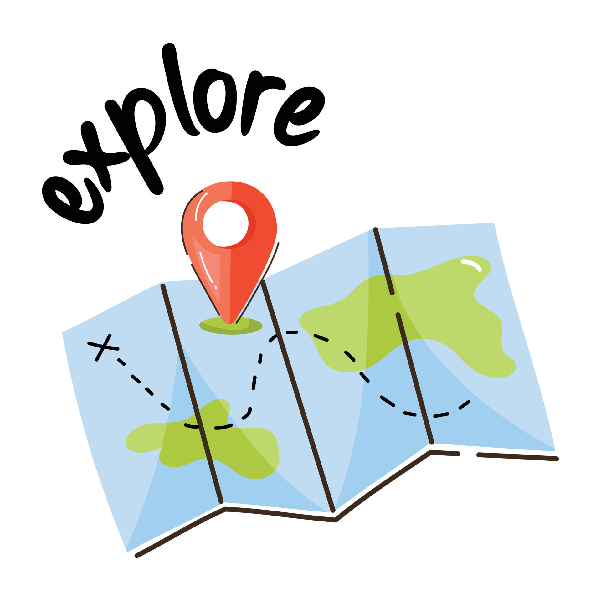 Easy to use flat sticker of map 7241393 Vector Art at Vecteezy