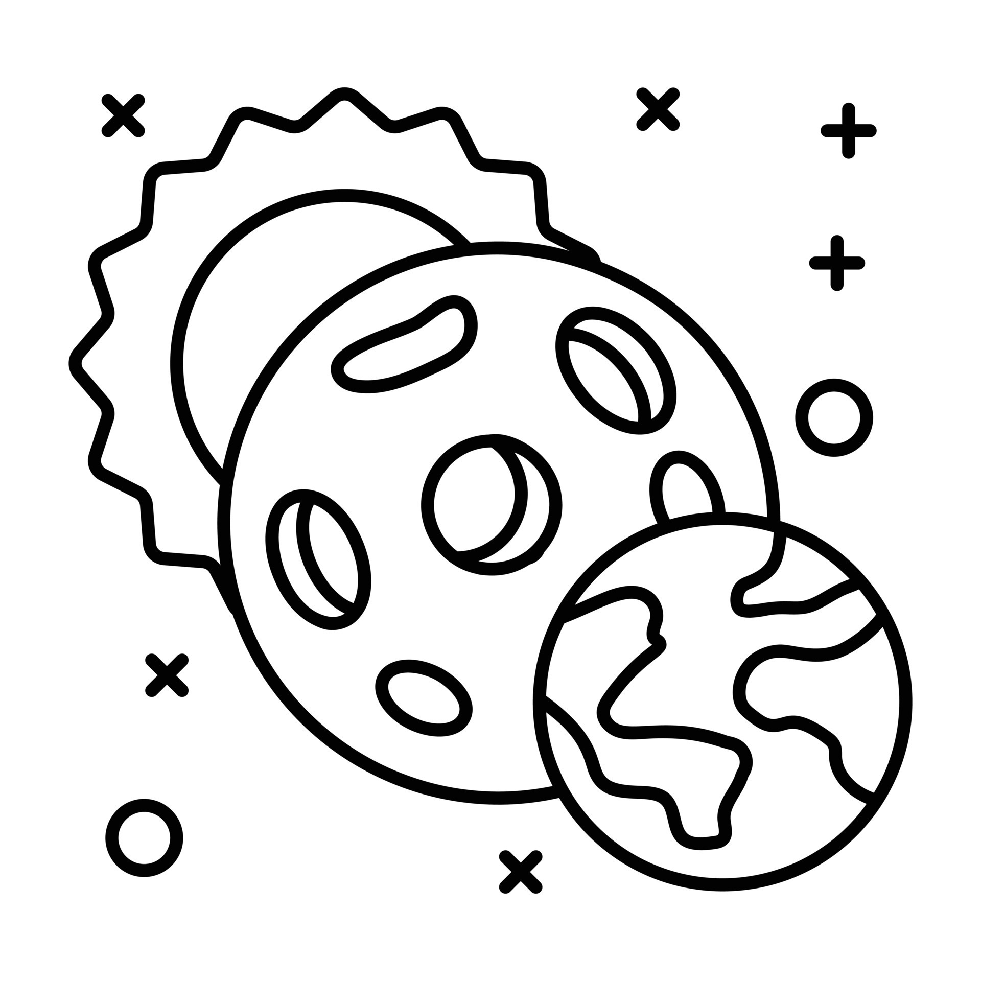 Check out premium icon of solar eclipse in linear style 7241874 Vector ...