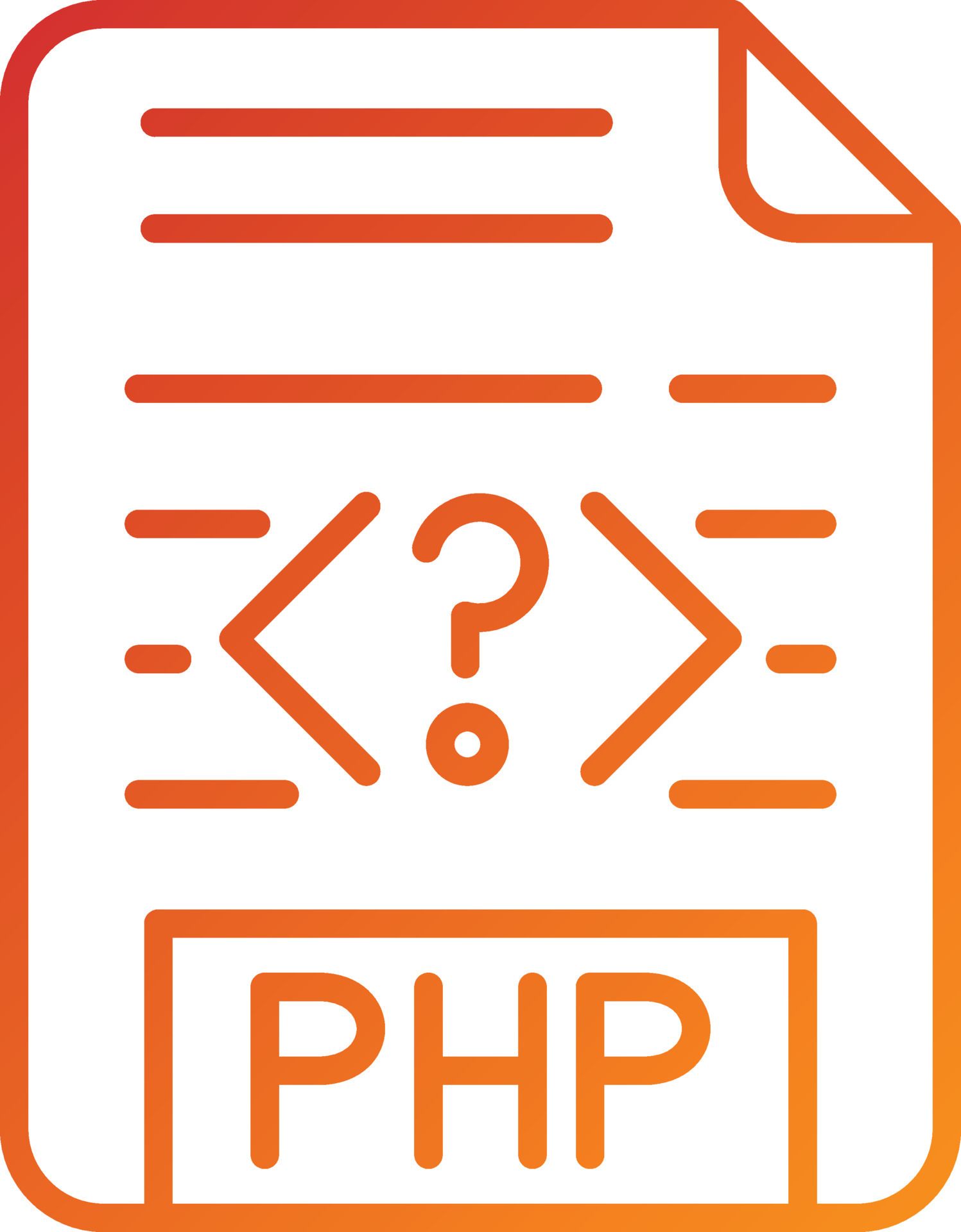 Php File Icon Style 7242871 Vector Art At Vecteezy
