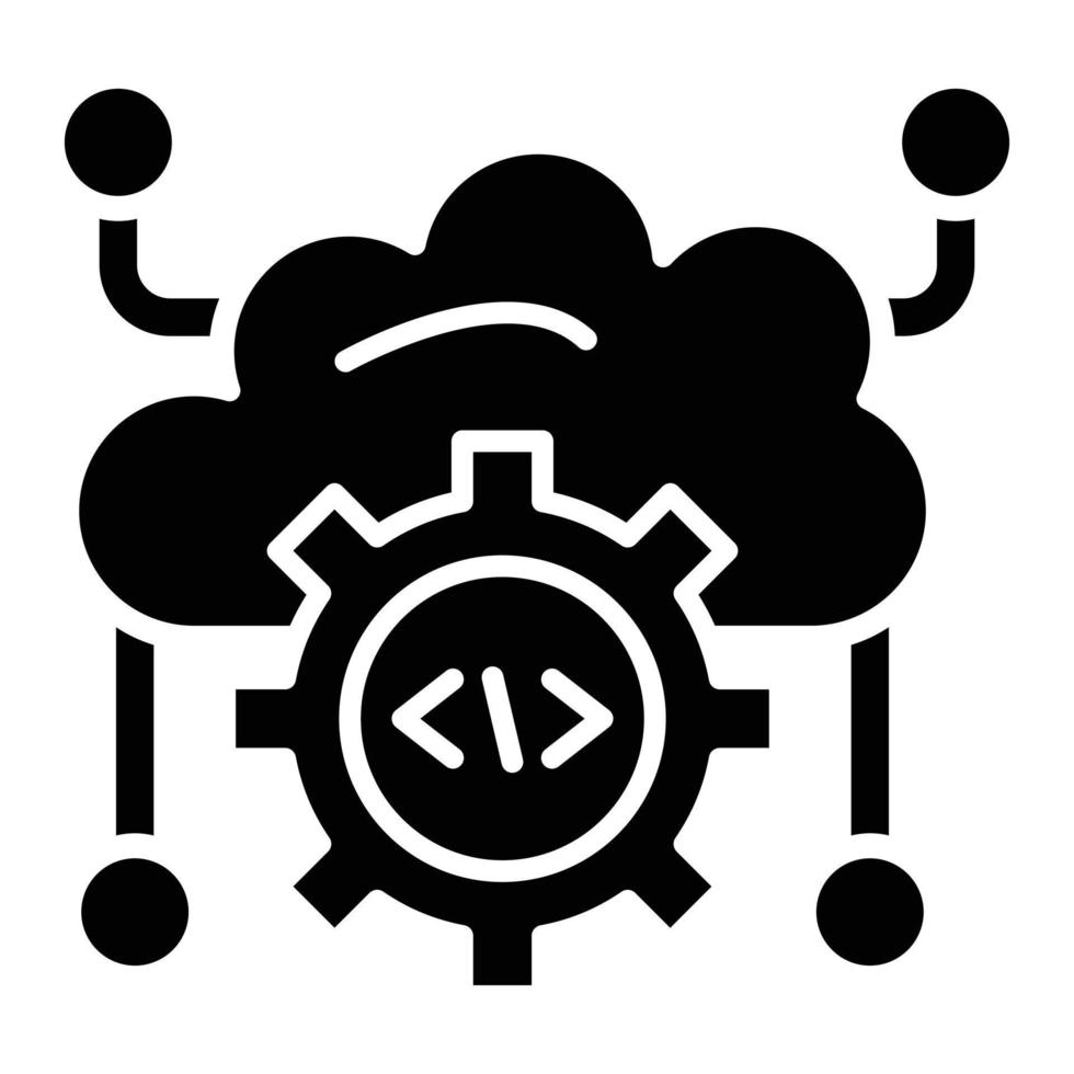 Cloud Computing Icon Style 7244120 Vector Art at Vecteezy