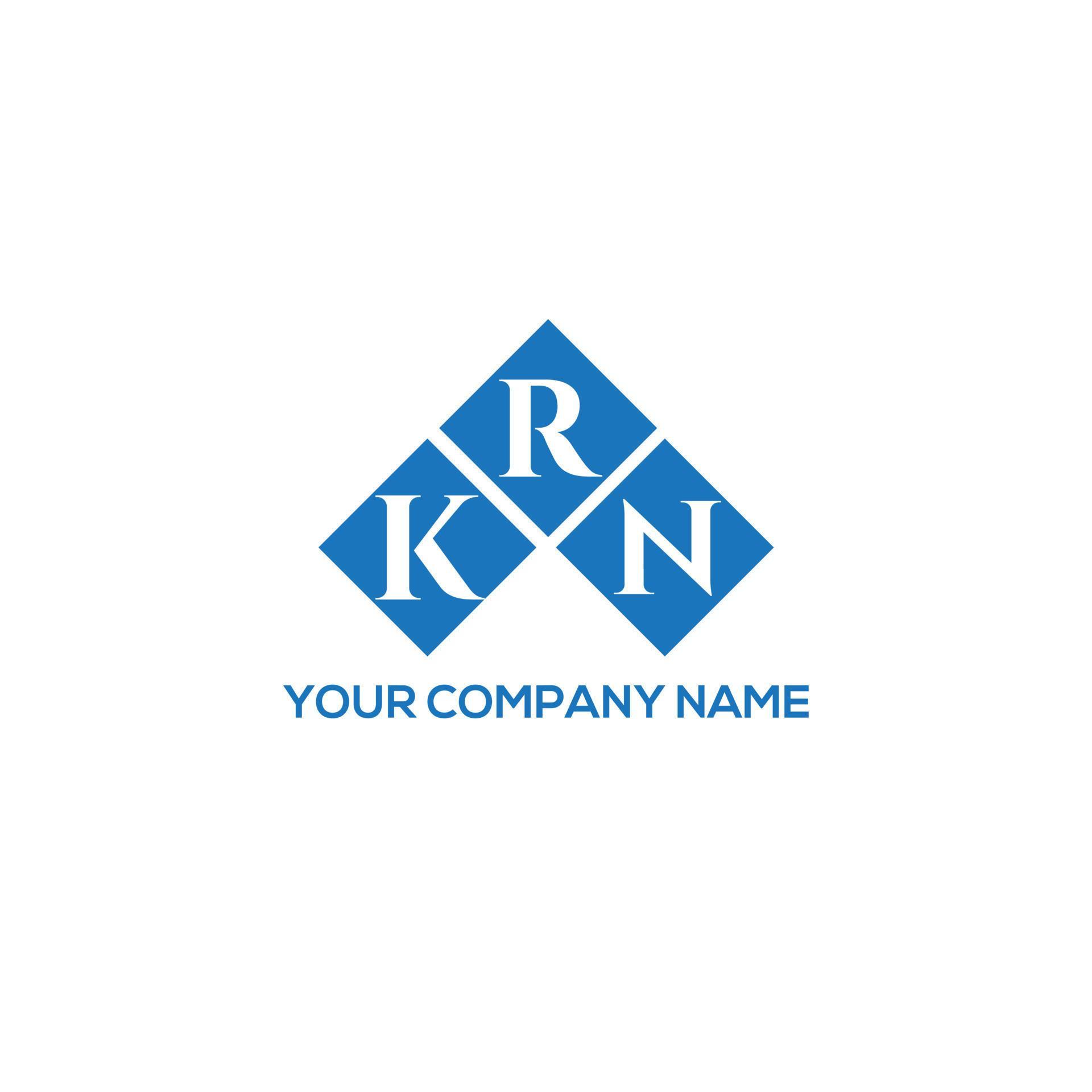 Krn Letter Logo Design On White Background Krn Creative Initials