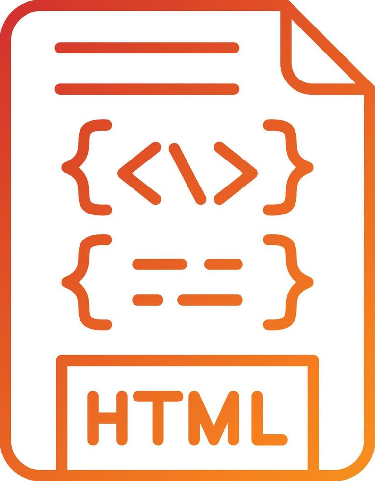 HTML File Icon Style 7247117 Vector Art at Vecteezy