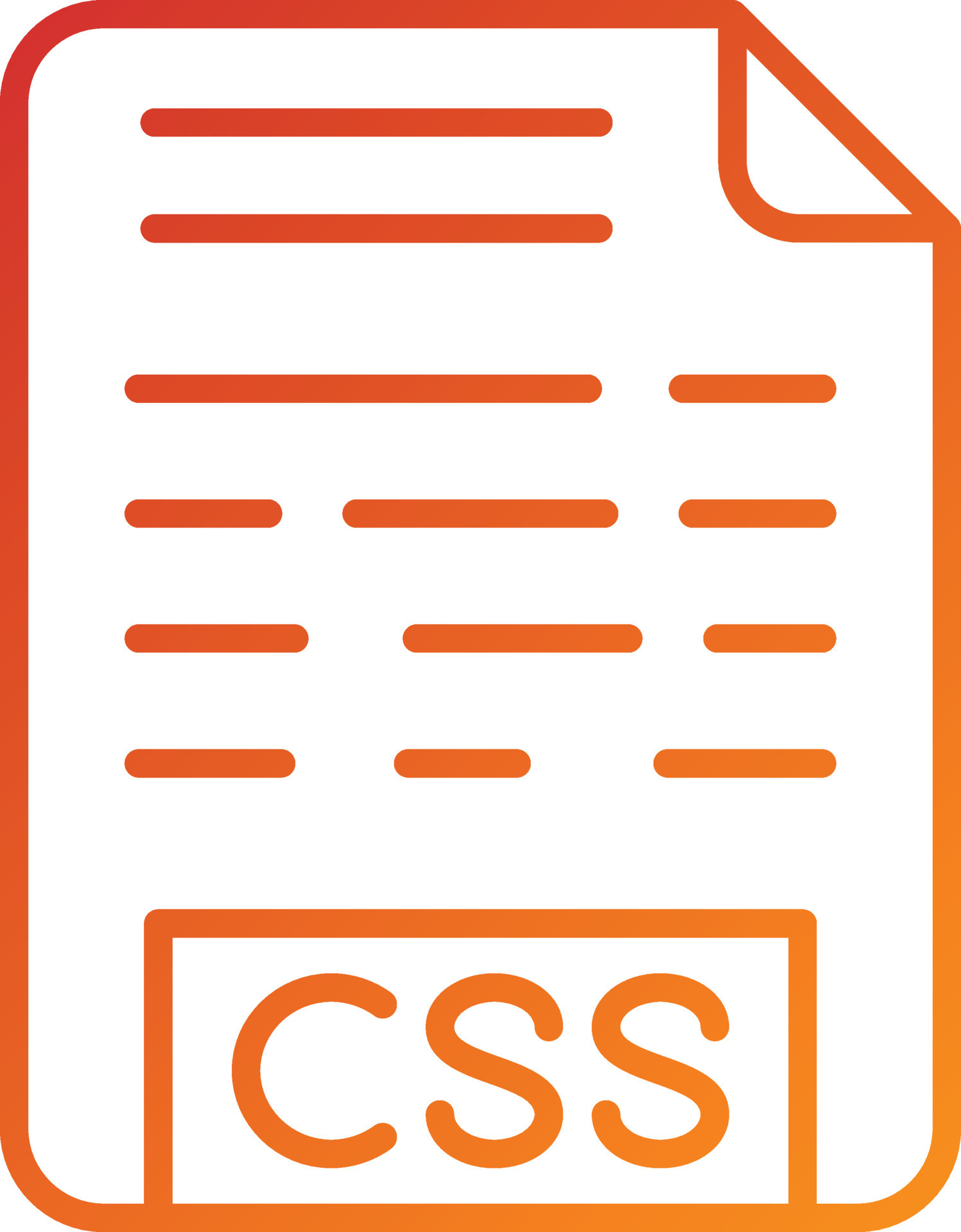 estilo de icono de archivo css 7247139 Vector en Vecteezy