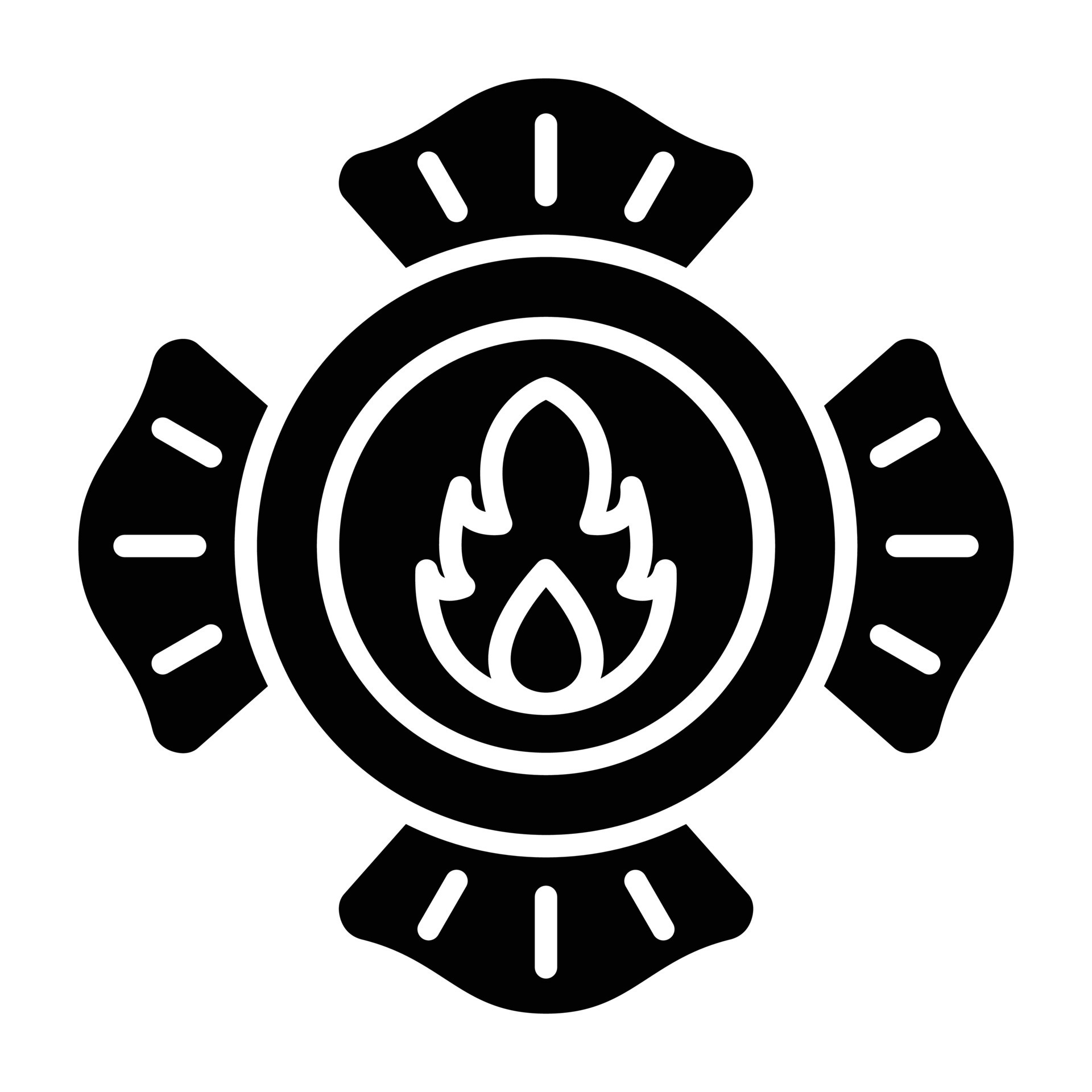 Firefighter Badge Icon Style 7247749 Vector Art at Vecteezy