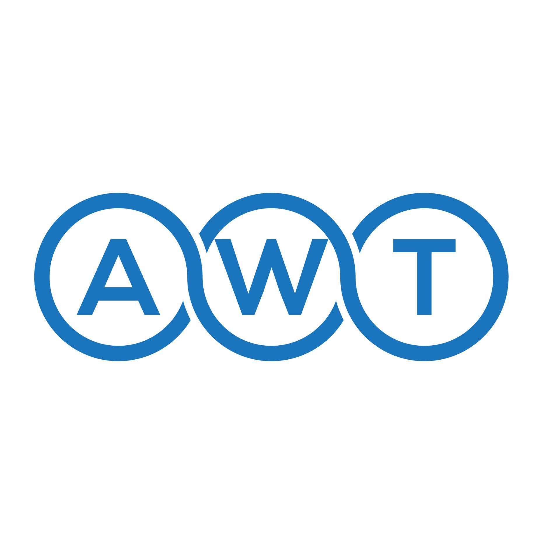 AWT letter logo design on white background. AWT creative initials ... AWT letter logo design on white background. AWT creative initials ...