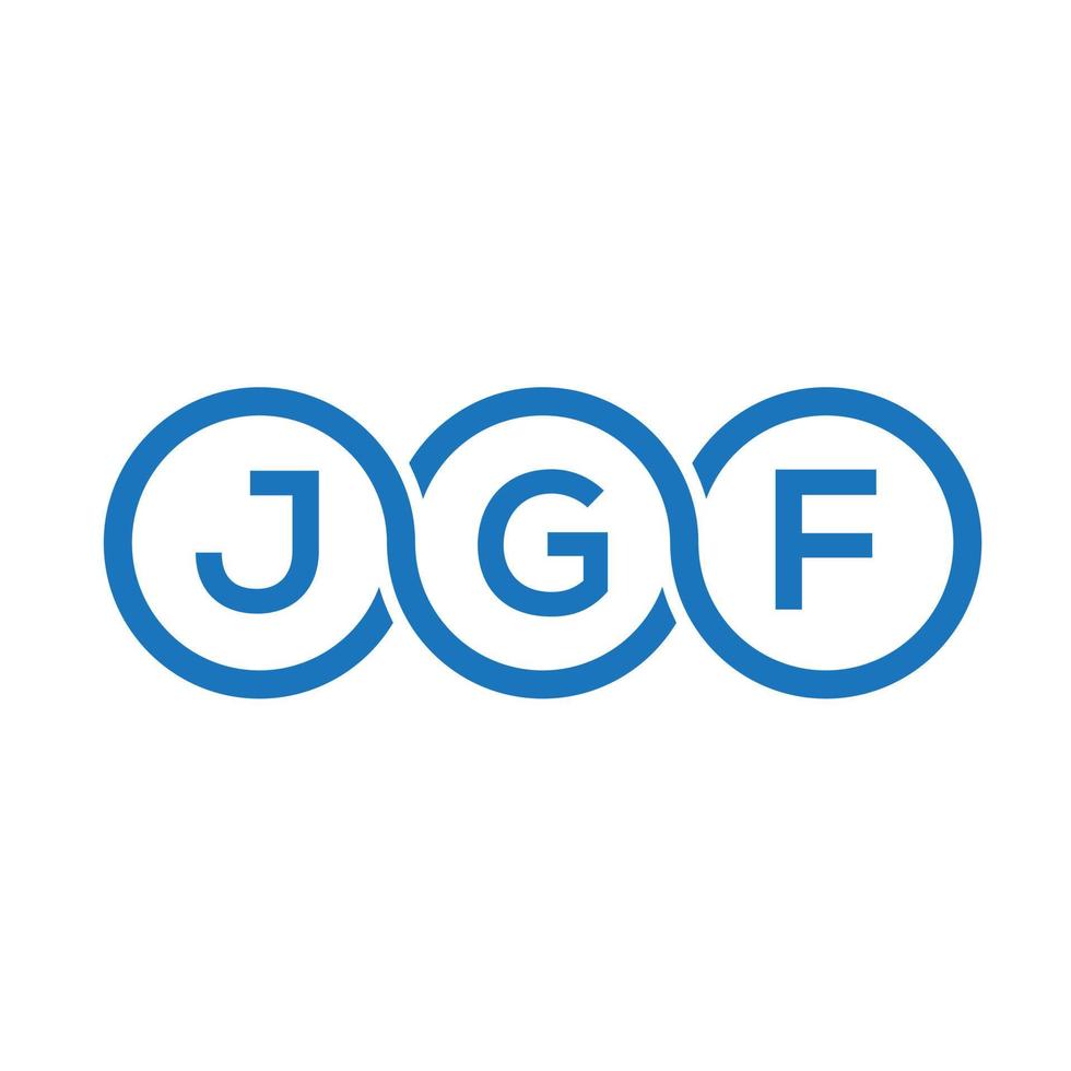 JGF letter logo design on white background. JGF creative initials letter logo concept. JGF ...