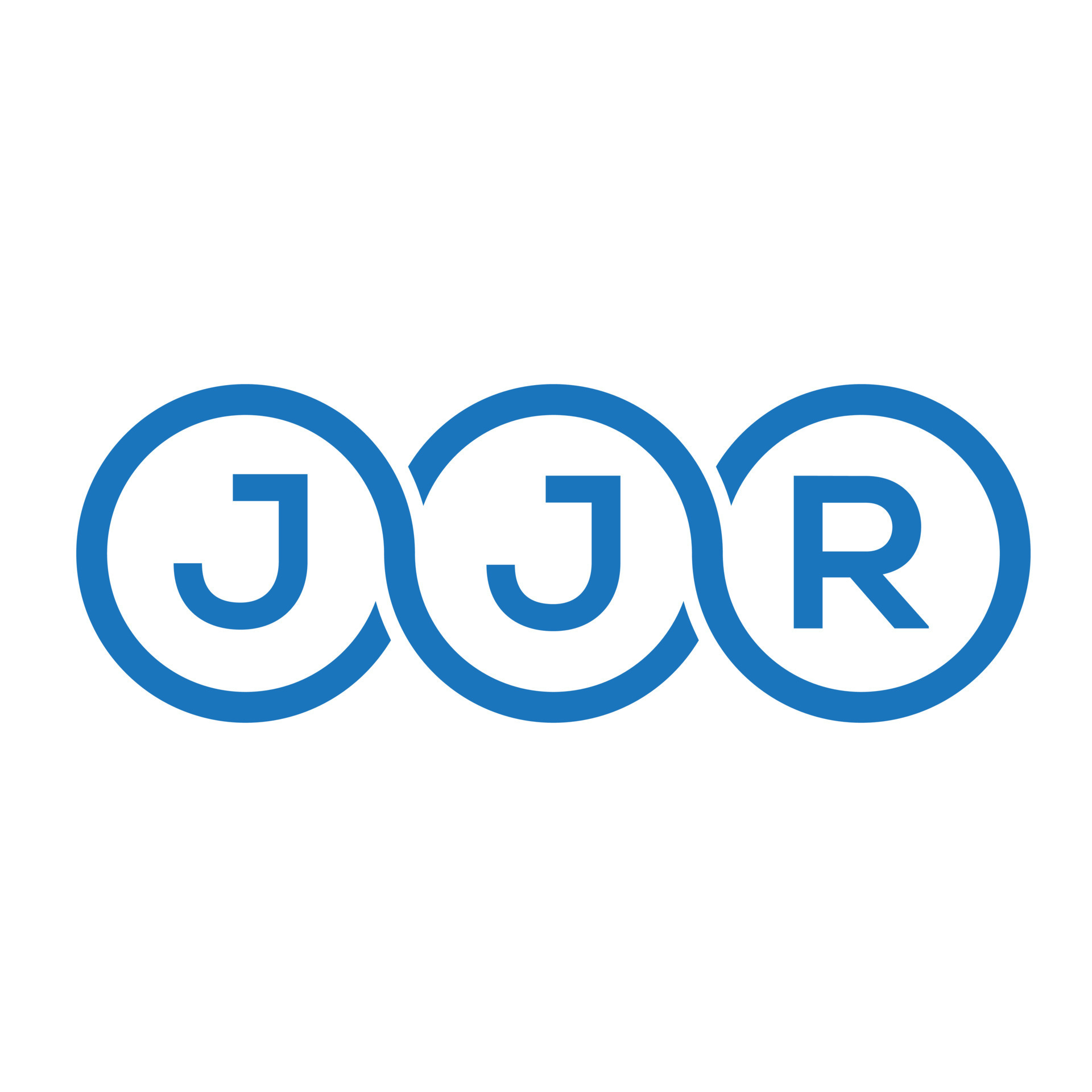 JJR letter logo design on white background. JJR creative initials ...