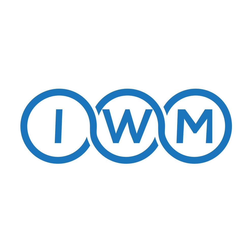 IWM letter logo design on white background. IWM creative initials ...