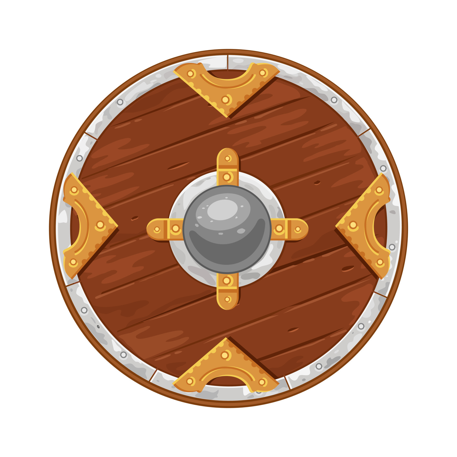 Viking Shield Isolated On White Viking Armor Vector Illustration 7254916 Vector Art At Vecteezy