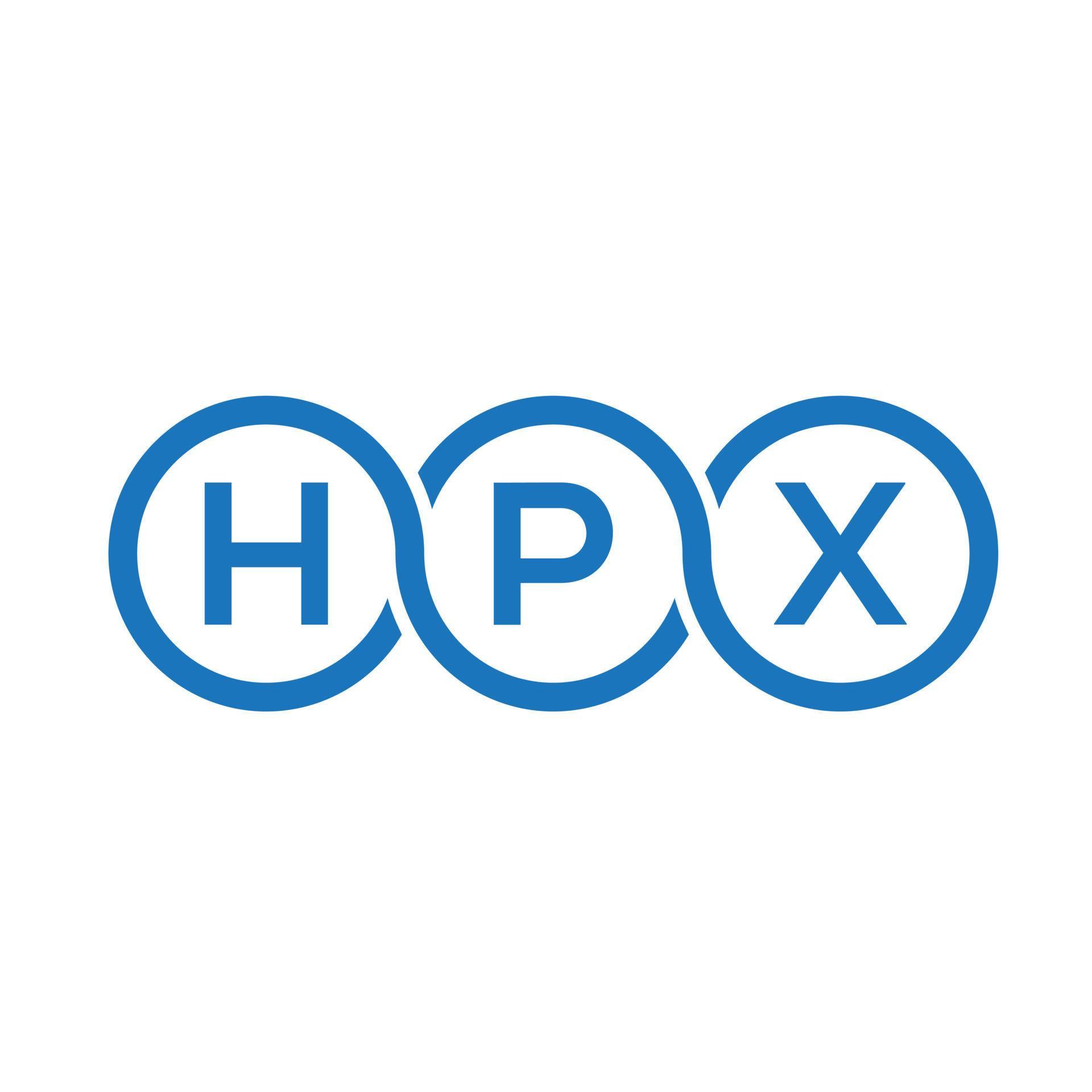HPX letter logo design on white background. HPX creative initials ...