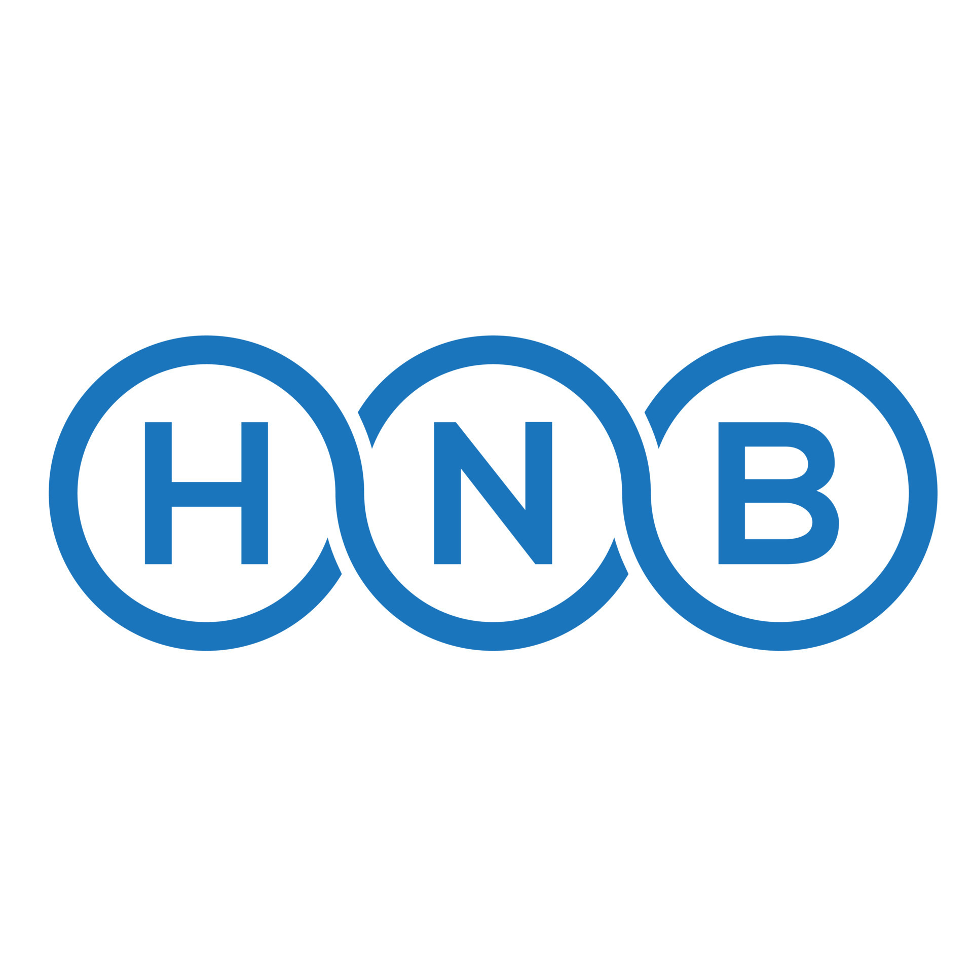 HNB letter logo design on white background. HNB creative initials letter logo concept. HNB ...