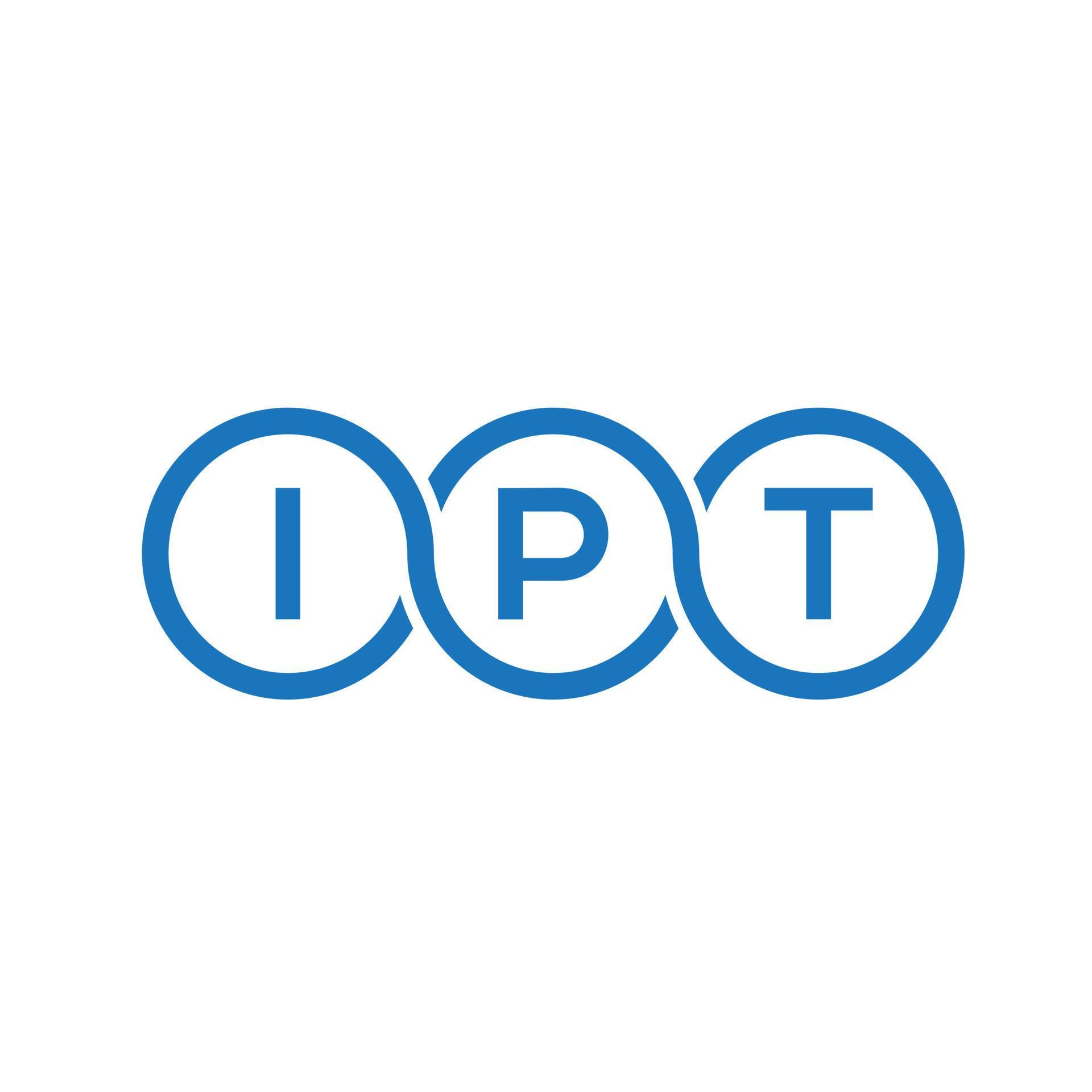 IPT letter logo design on white background. IPT creative initials letter logo concept. IPT ...