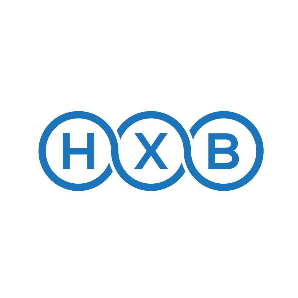 HXB letter logo design on white background. HXB creative initials ...