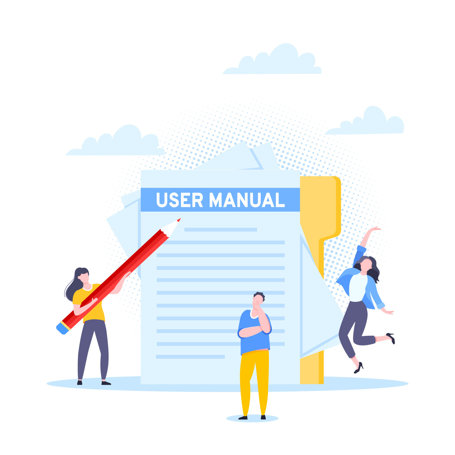 User Manual Guide Book Flat Style Design Vector Illustration 7264294