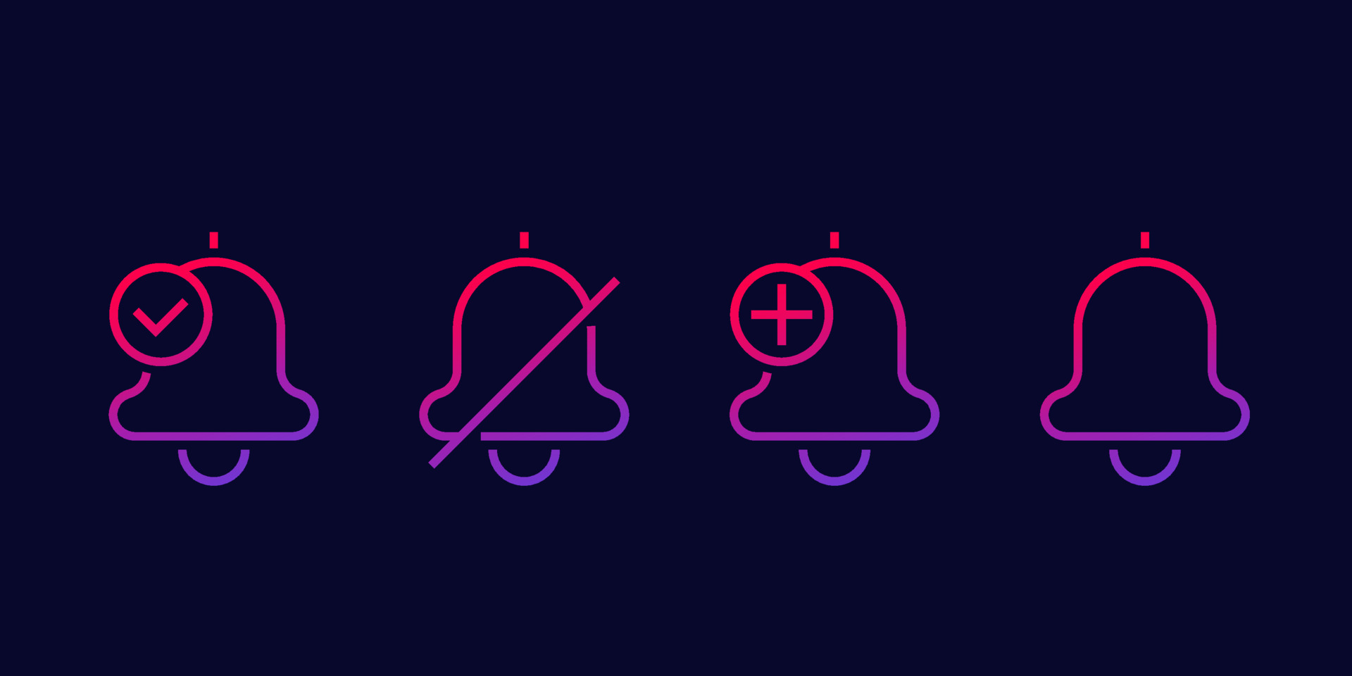 Notification line icons for apps and web 7280361 Vector Art at Vecteezy