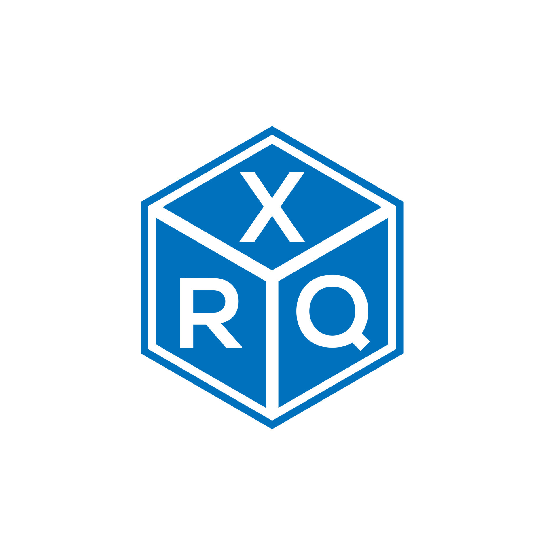 diseño de logotipo de letra xrq sobre fondo blanco. concepto de logotipo de letra de iniciales ...
