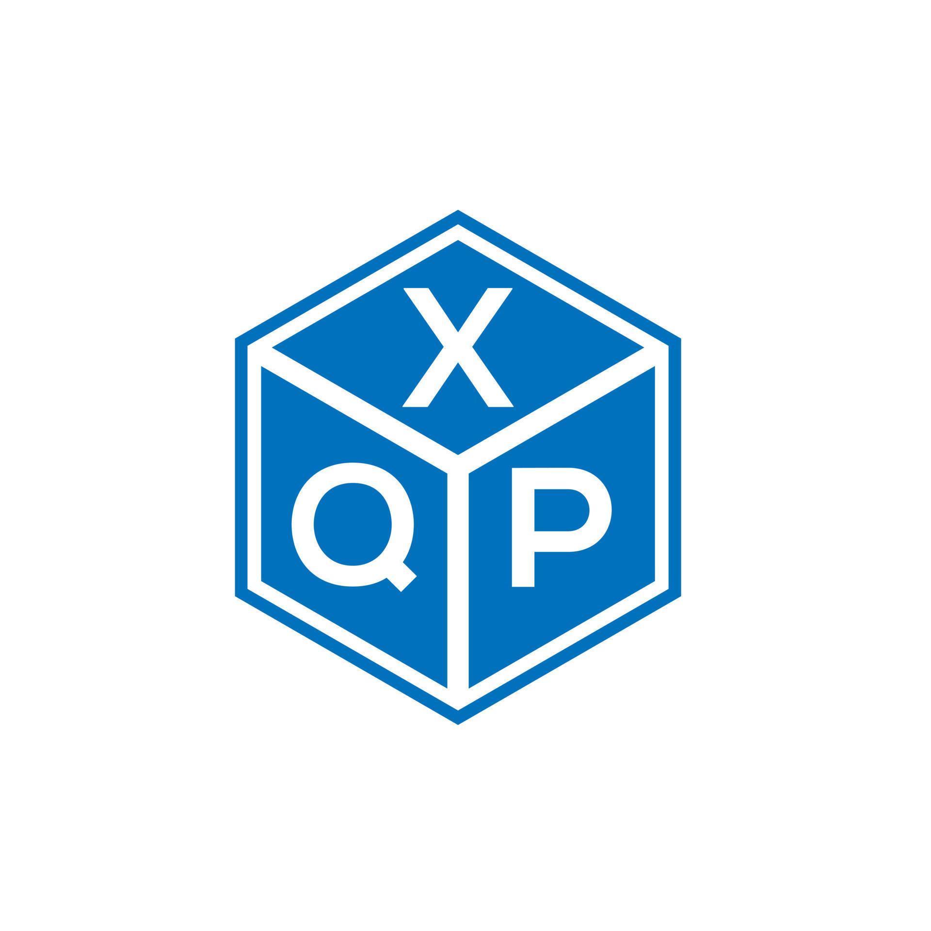 diseño de logotipo de letra xqp sobre fondo blanco. concepto de logotipo de letra de iniciales ...