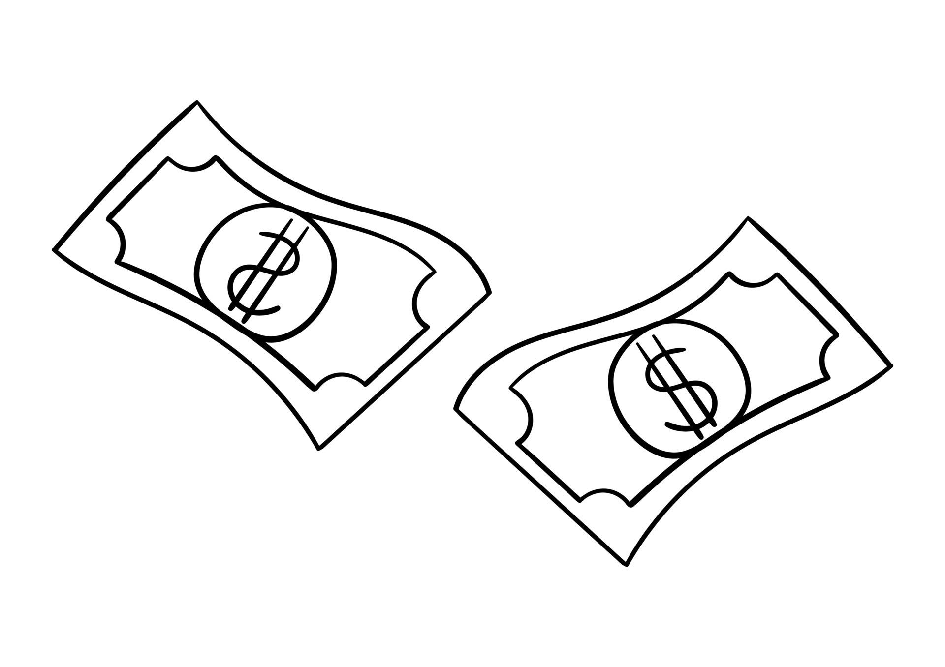 hand drawn illustration of a banknote with a dollar sign 7301397 Vector ... hand drawn illustration of a banknote with a dollar sign 7301397 Vector ...