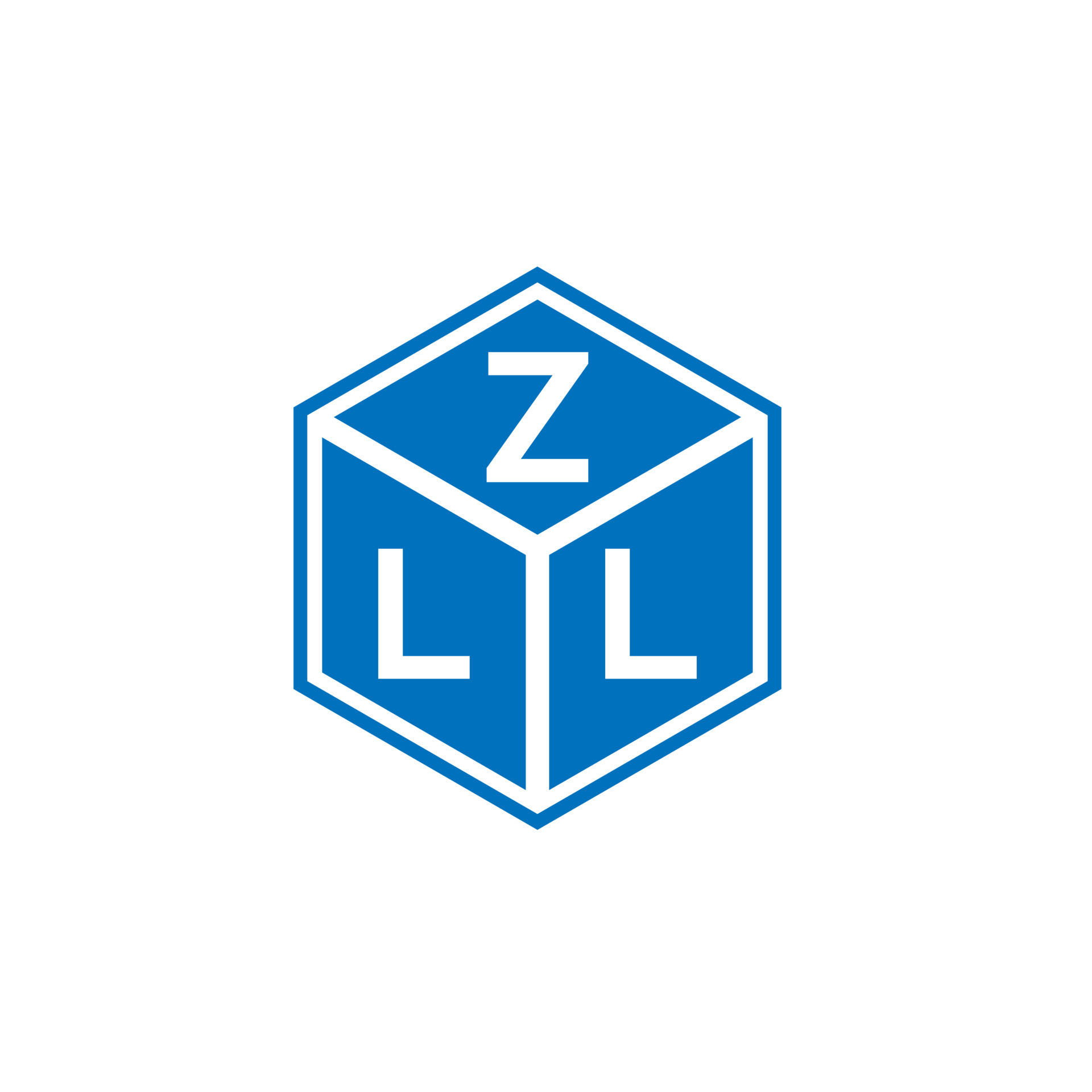 ZLL letter logo design on white background. ZLL creative initials ...