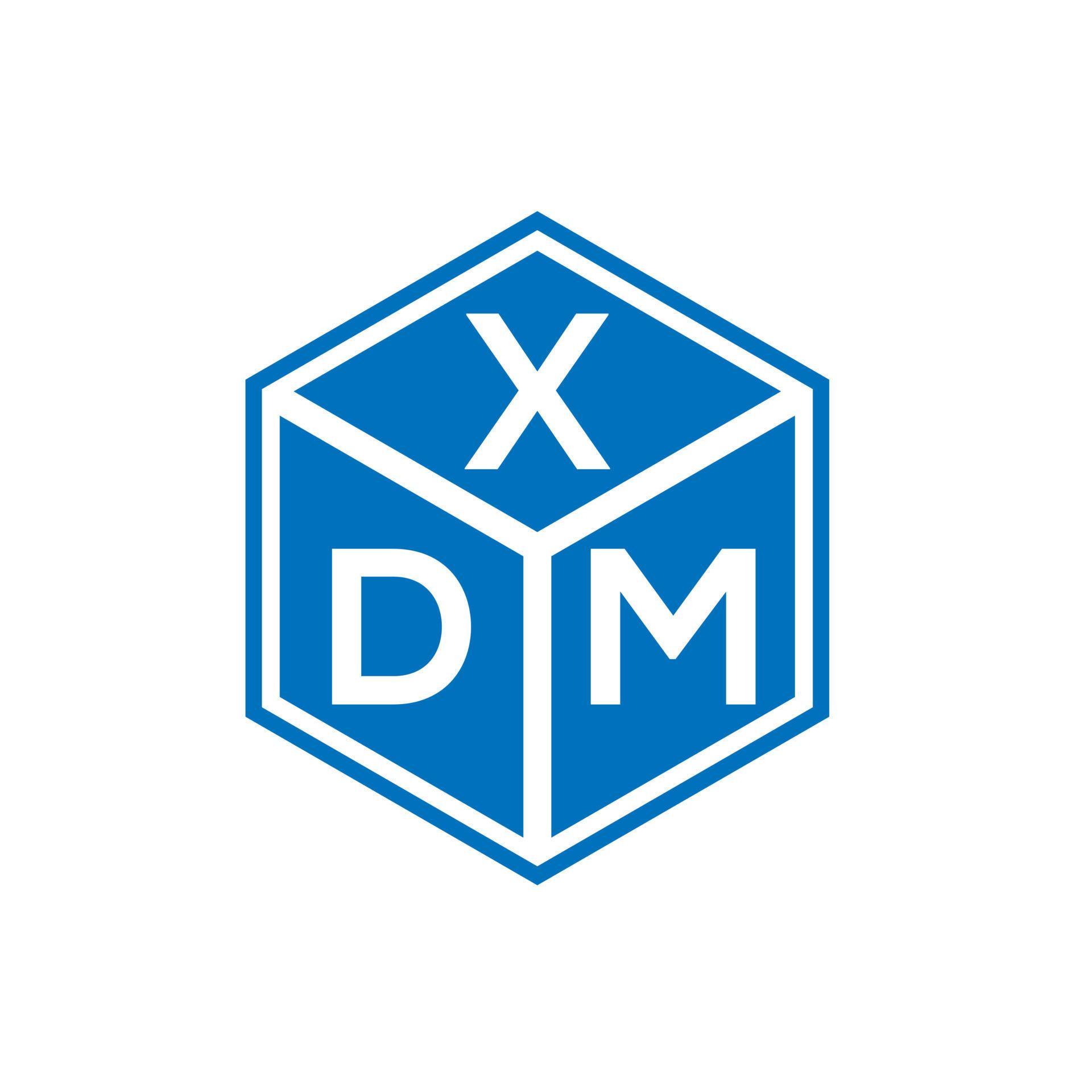 diseño de logotipo de letra xdm sobre fondo blanco. concepto de logotipo de letra de iniciales ...